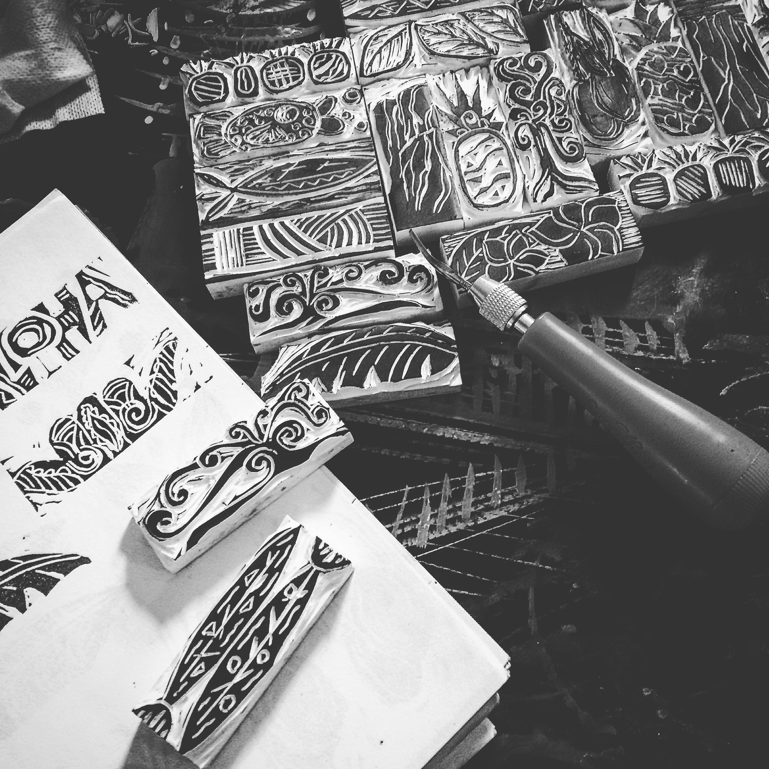 Volcano Carved Stamp– Rubber Stamp Plantation