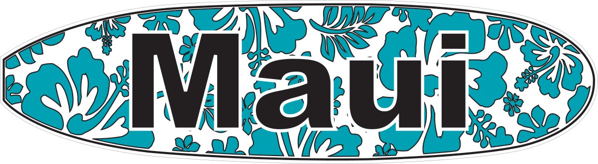 Floral Board Maui Decals– Rubber Stamp Plantation