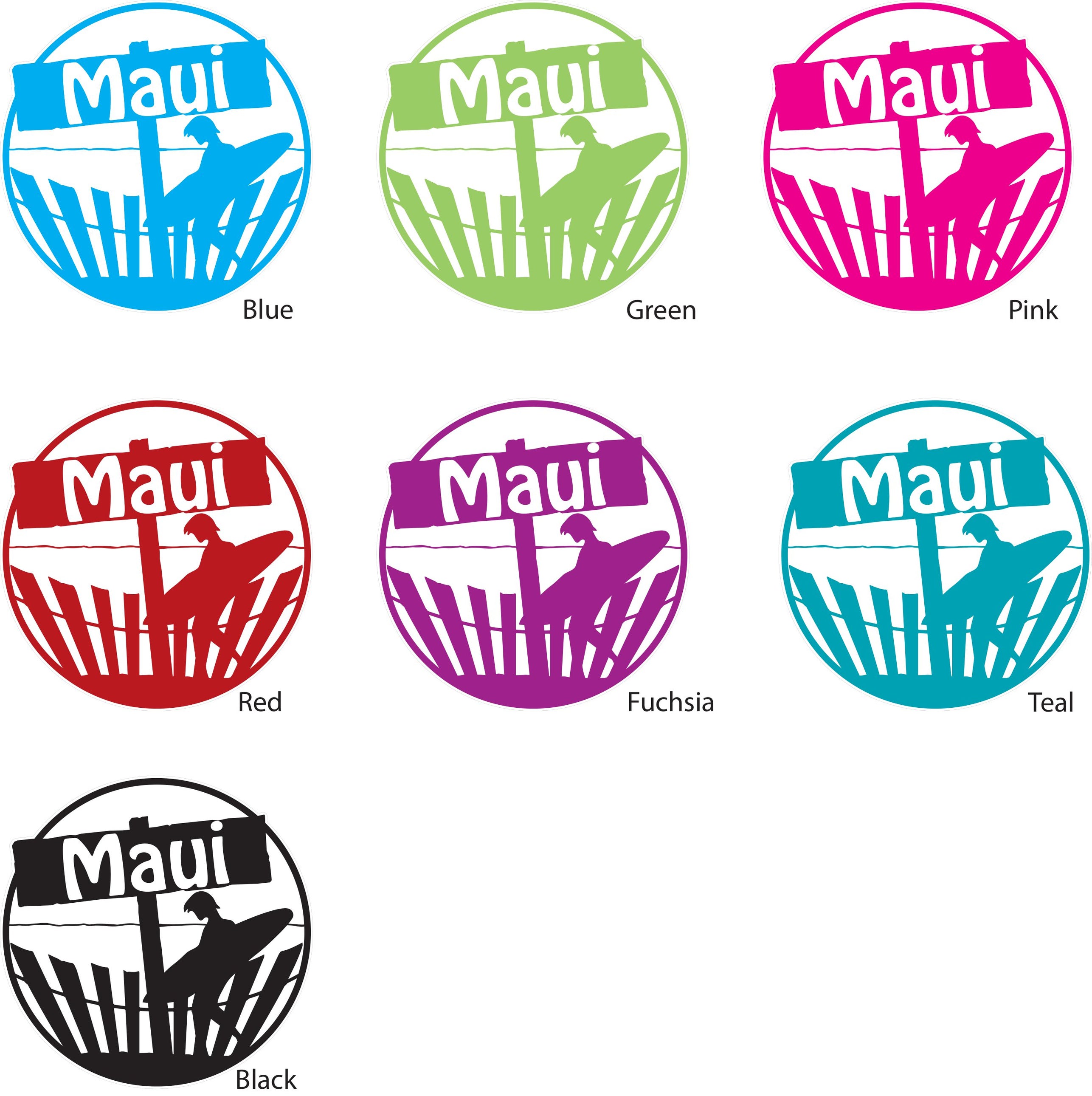 Surf Maui Decals– Rubber Stamp Plantation