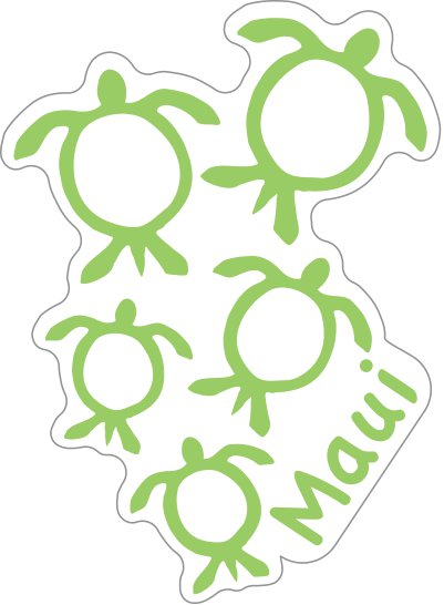 Honu Family Maui Decals– Rubber Stamp Plantation