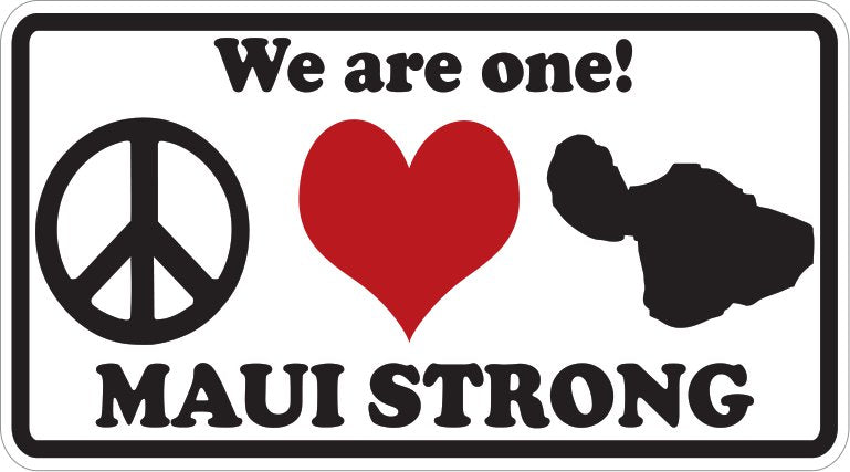 Maui Strong Peace Love Maui Decals– Rubber Stamp Plantation