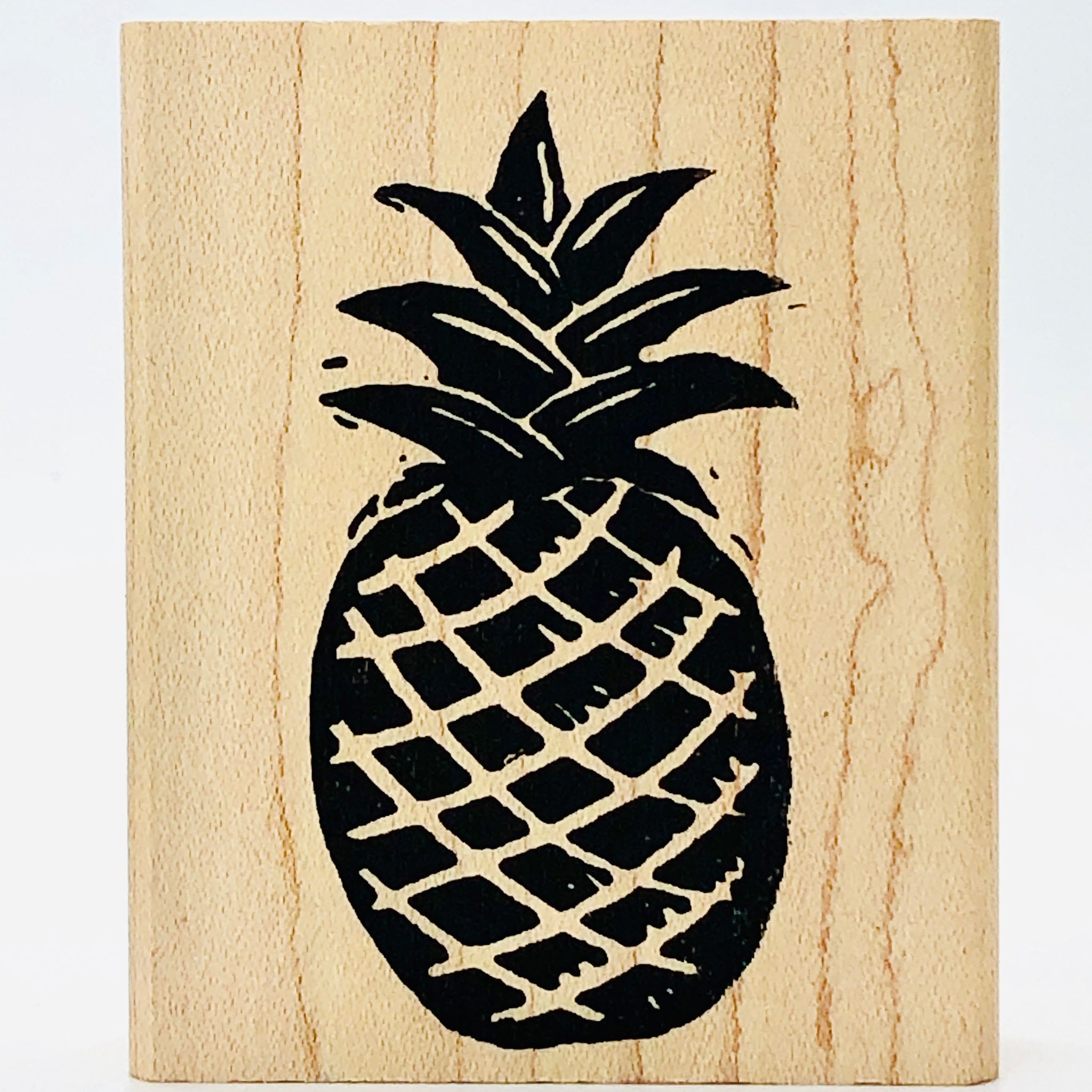 Large Woodcut Pineapple Stamp– Rubber Stamp Plantation