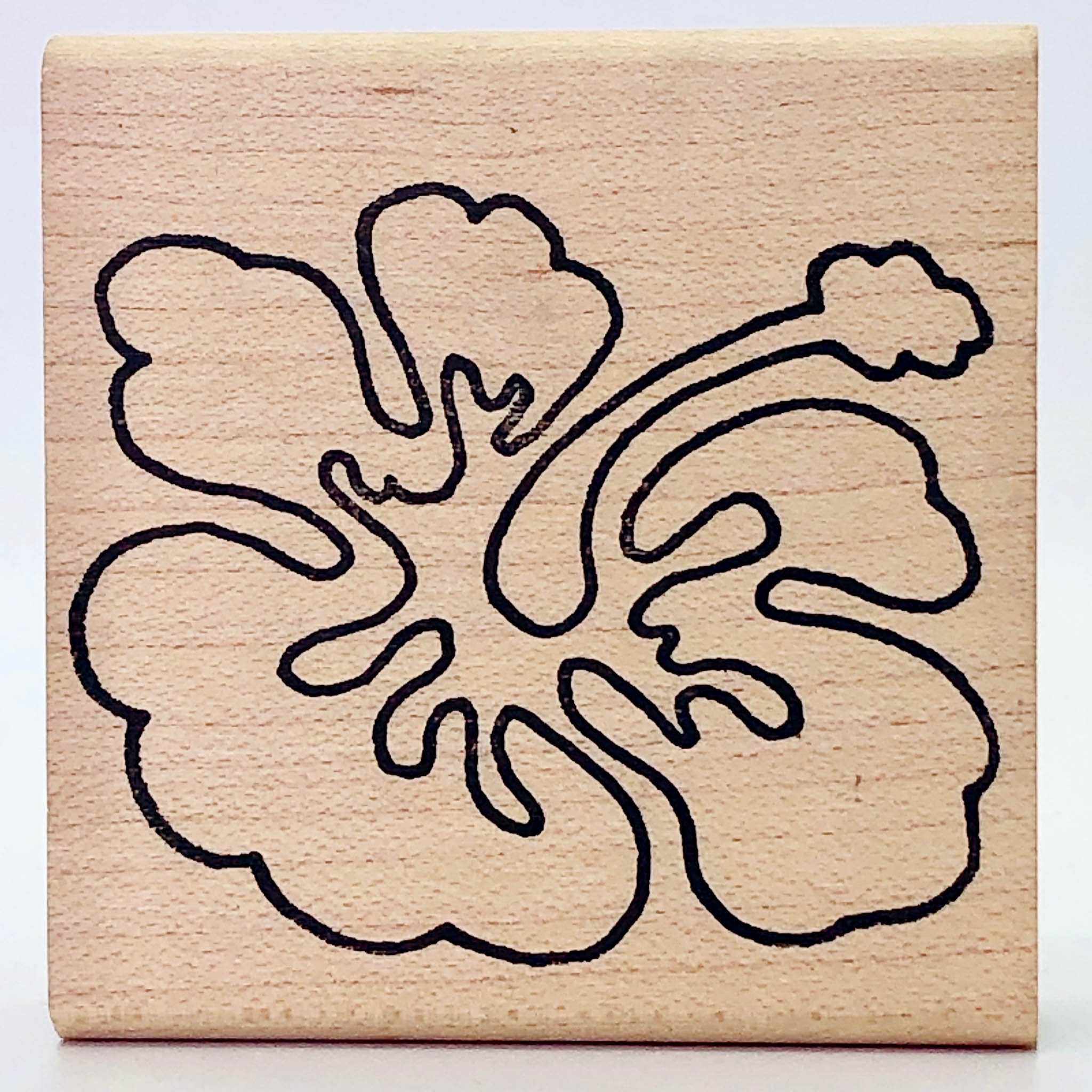 Medium Retro Hibiscus Stamp– Rubber Stamp Plantation