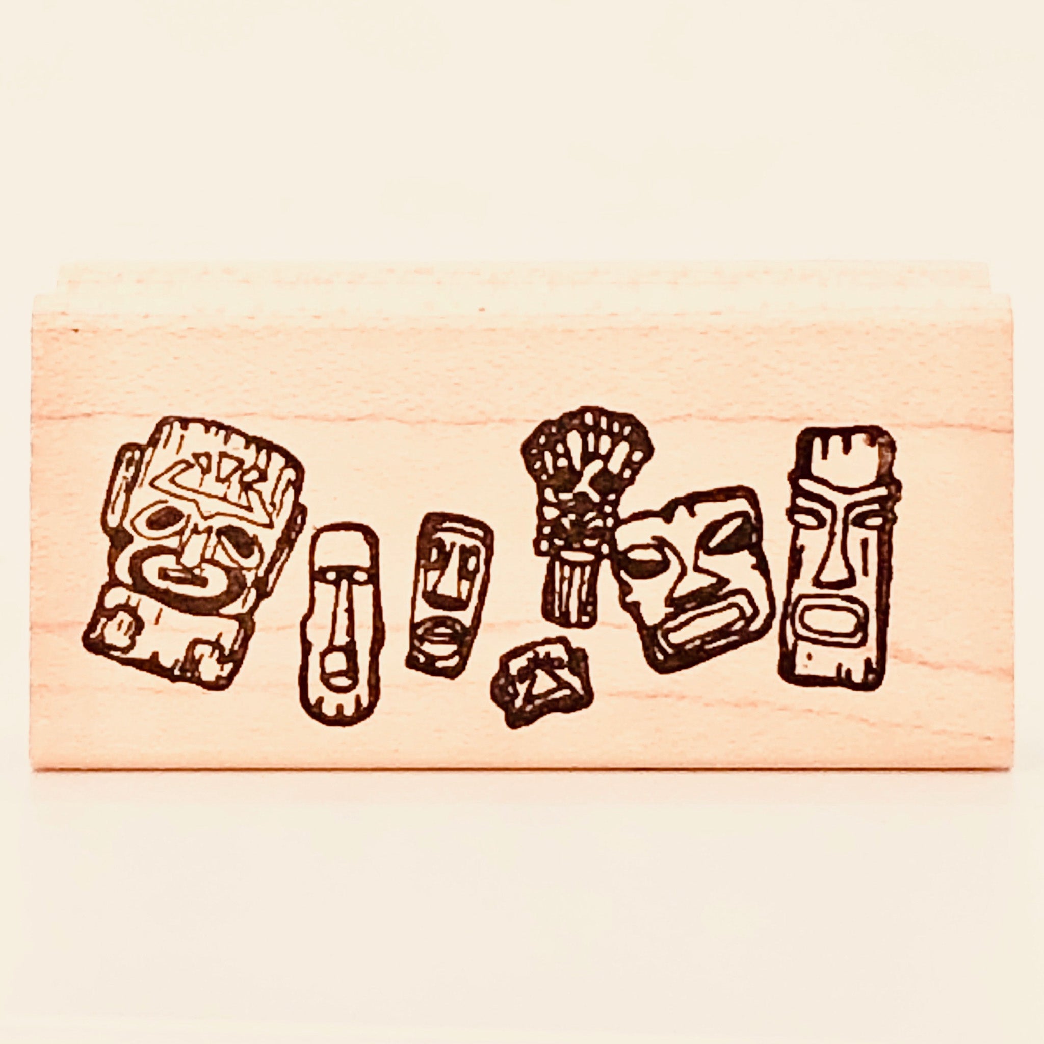 Small Tiki Border Stamp– Rubber Stamp Plantation