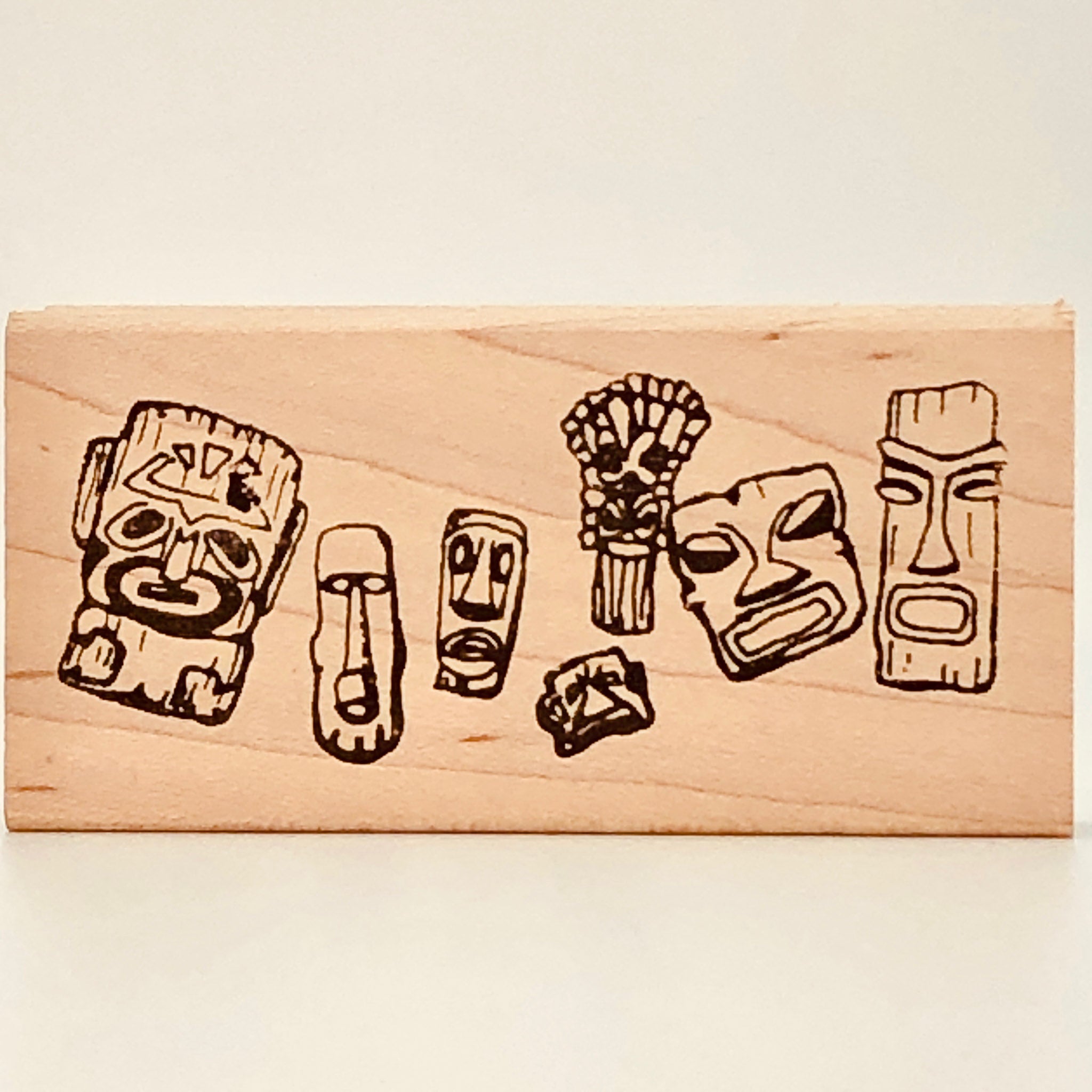 Large Tiki Border Stamp– Rubber Stamp Plantation