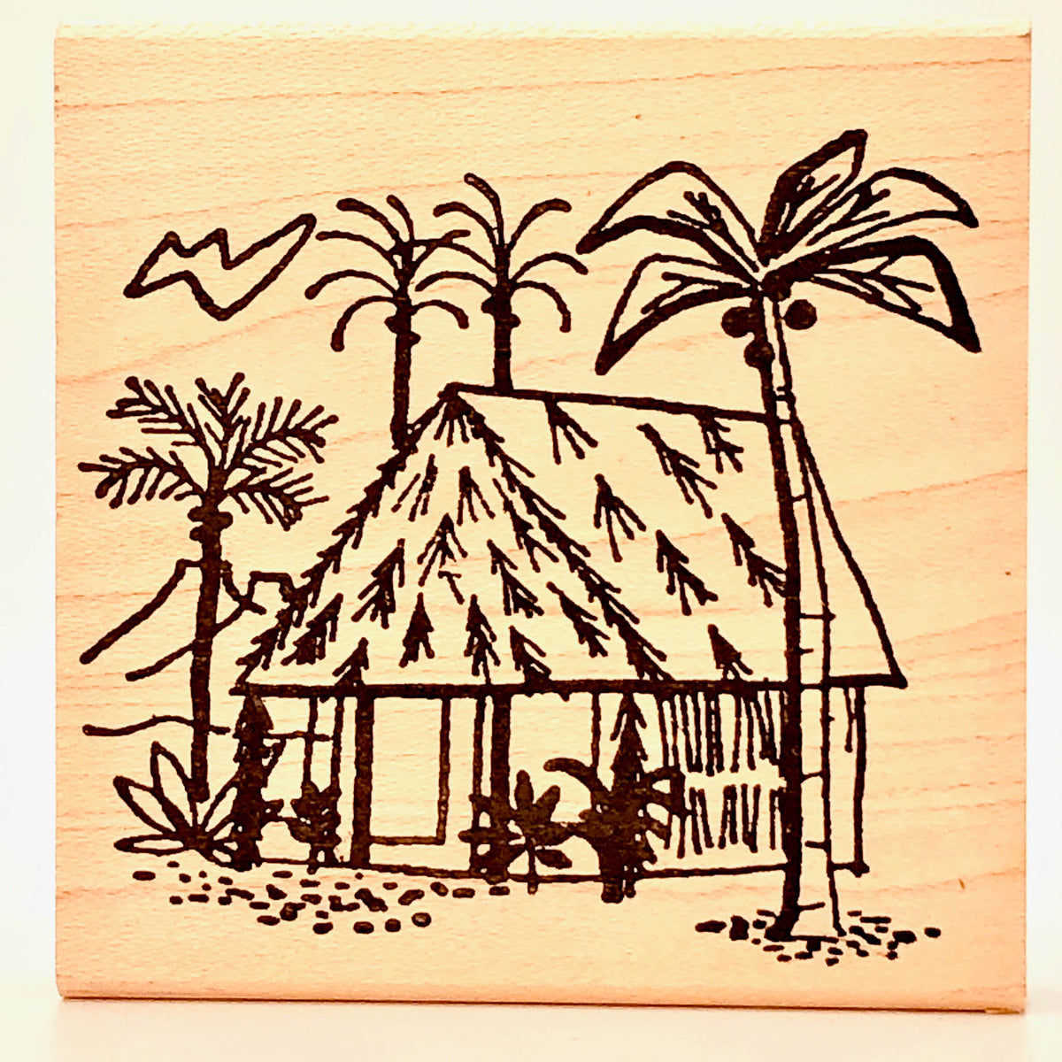 Grass Shack Stamp– Rubber Stamp Plantation