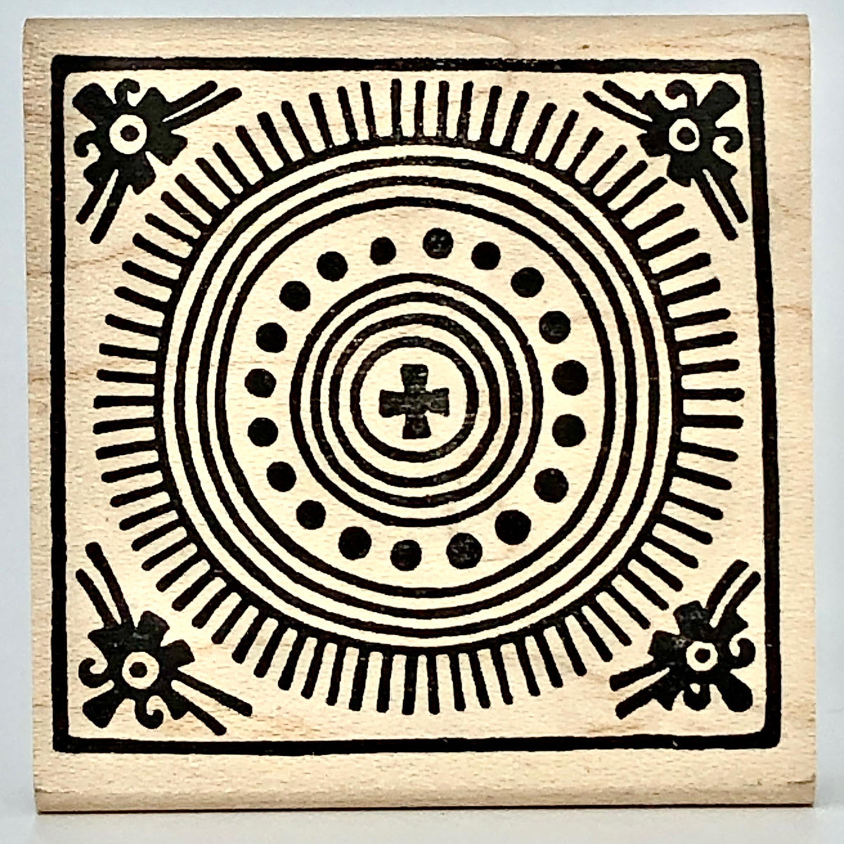 Mayan Sun Tile Stamp– Rubber Stamp Plantation