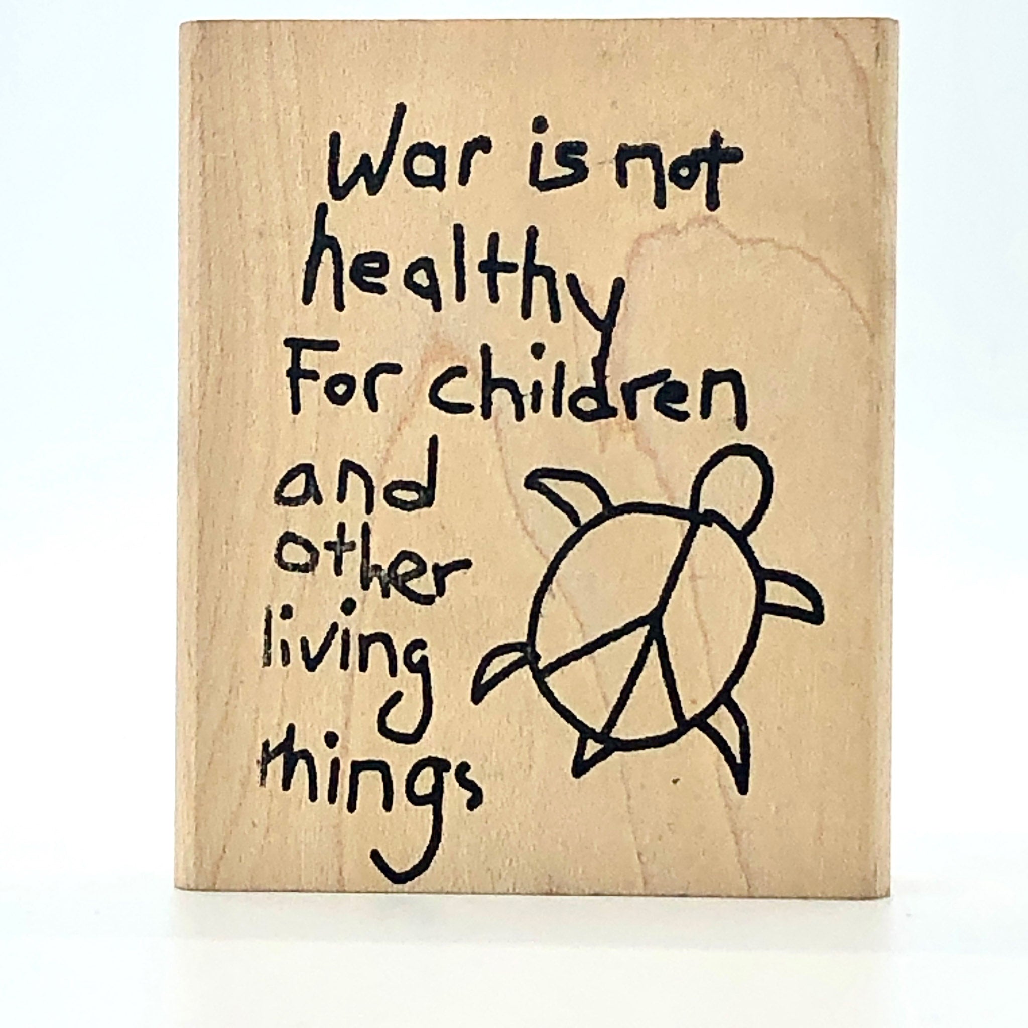 War Is Not Healthy Stamp– Rubber Stamp Plantation