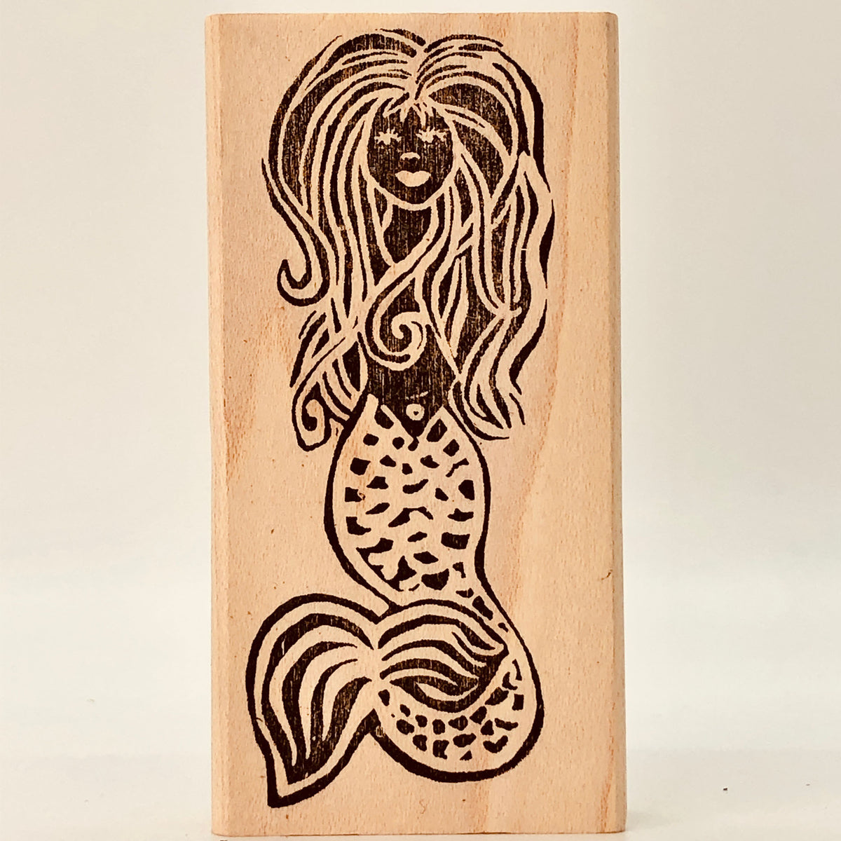 Carved Mermaid Stamp– Rubber Stamp Plantation