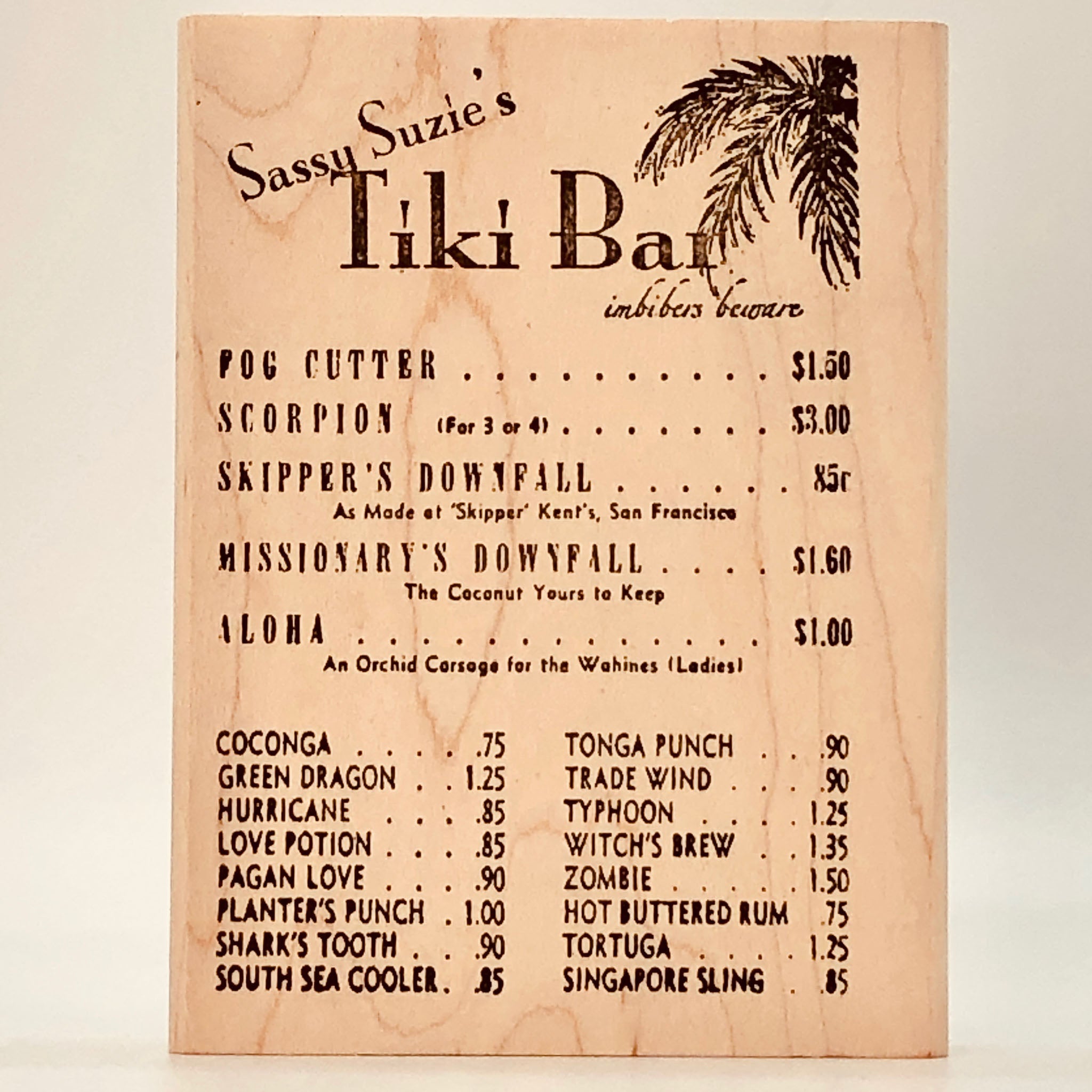 Cocktail Menu Stamp– Rubber Stamp Plantation