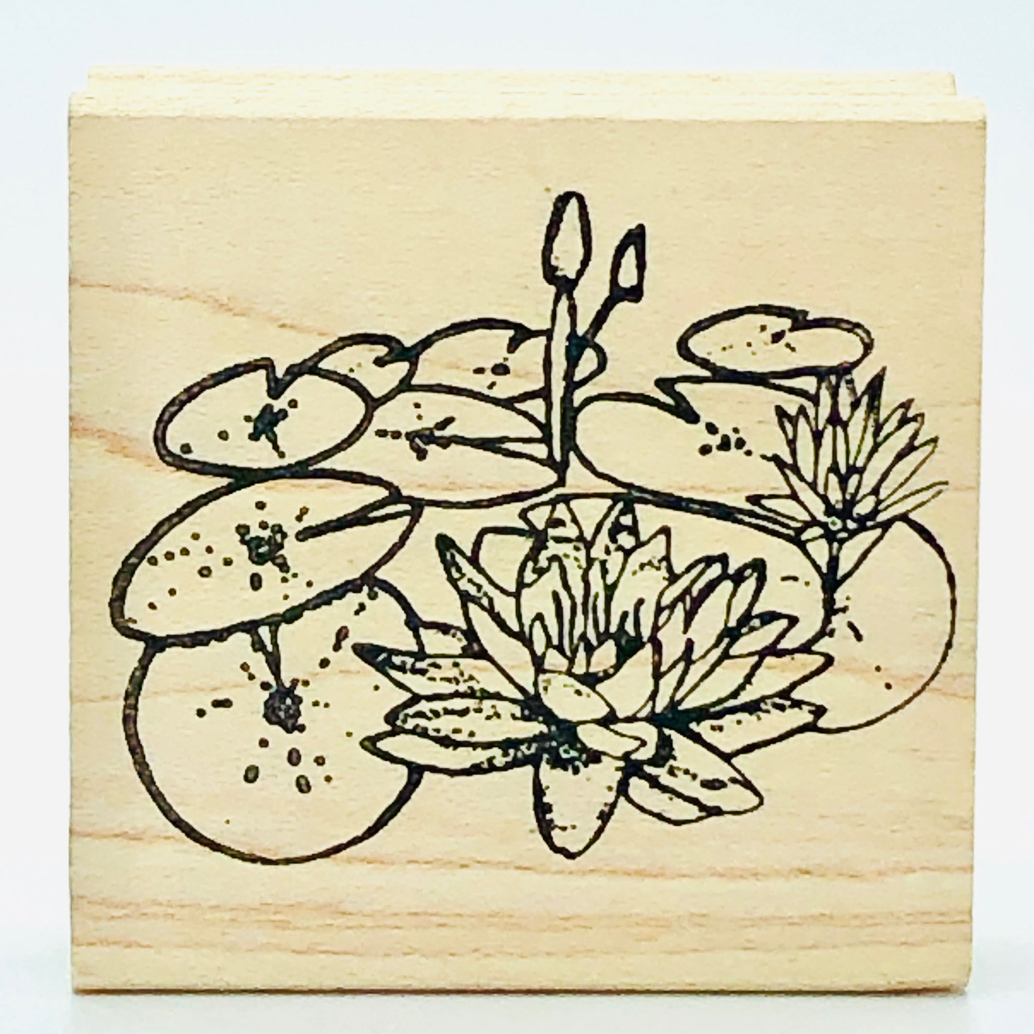 Small Water Lilies Stamp– Rubber Stamp Plantation