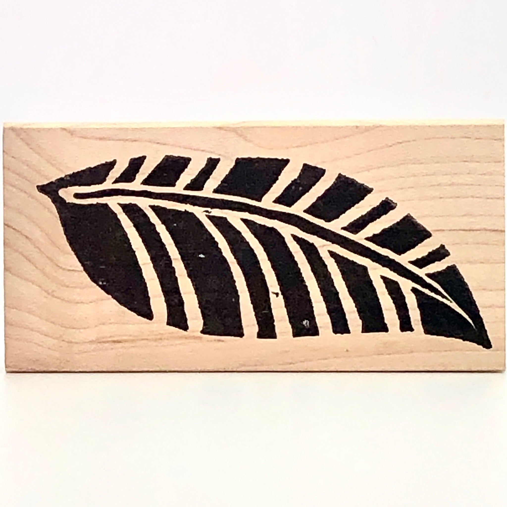 Large Leaf Carved Stamp– Rubber Stamp Plantation