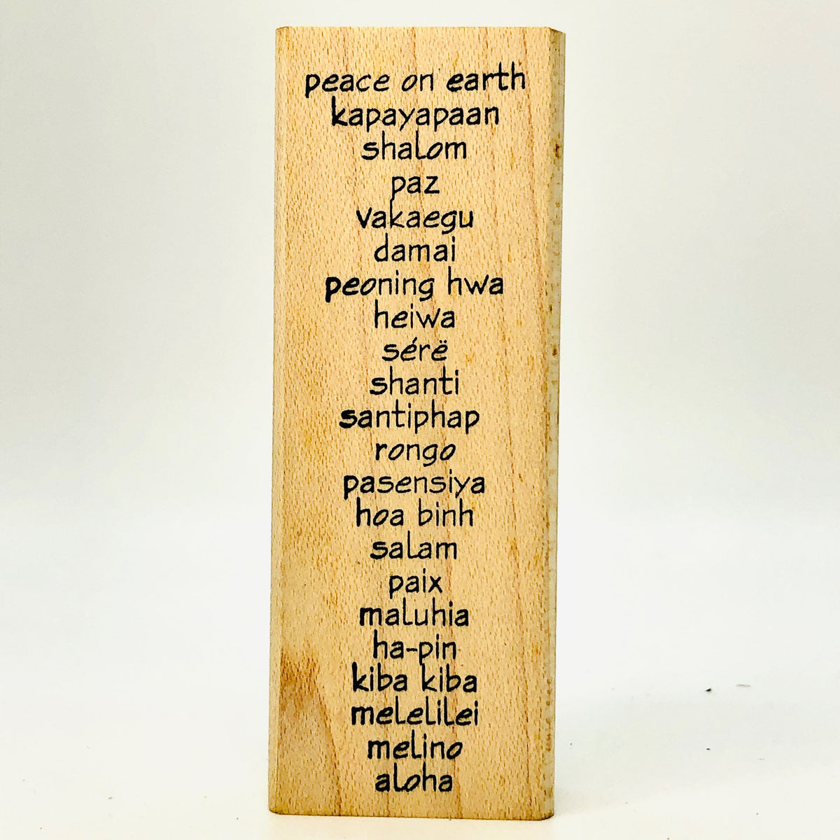 Peace on Earth Languages Stamp– Rubber Stamp Plantation