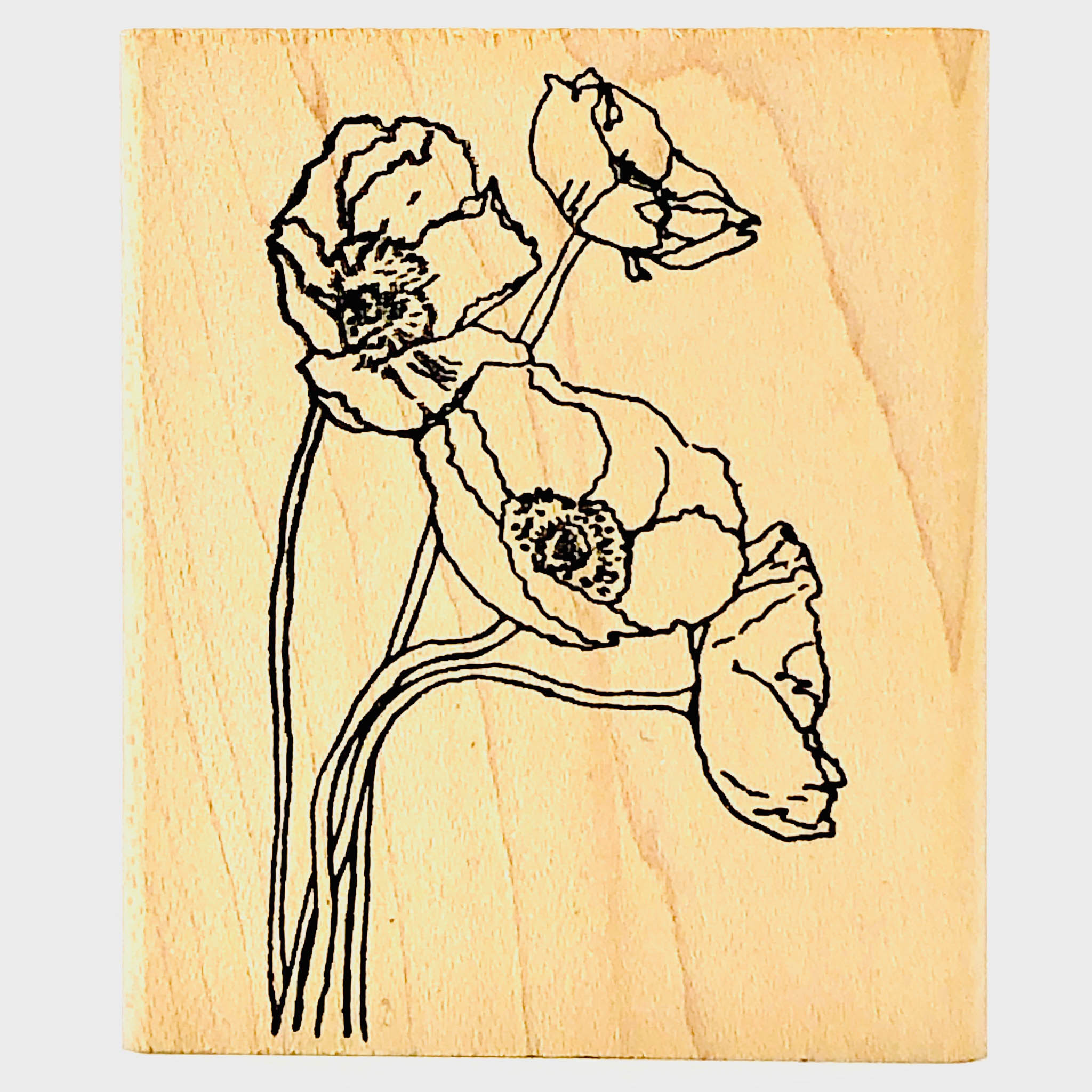 Poppies Stamp– Rubber Stamp Plantation