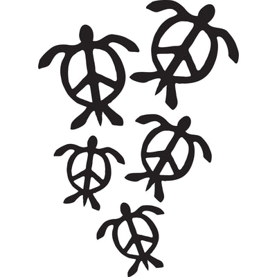 Peace Honu Family Decals– Rubber Stamp Plantation