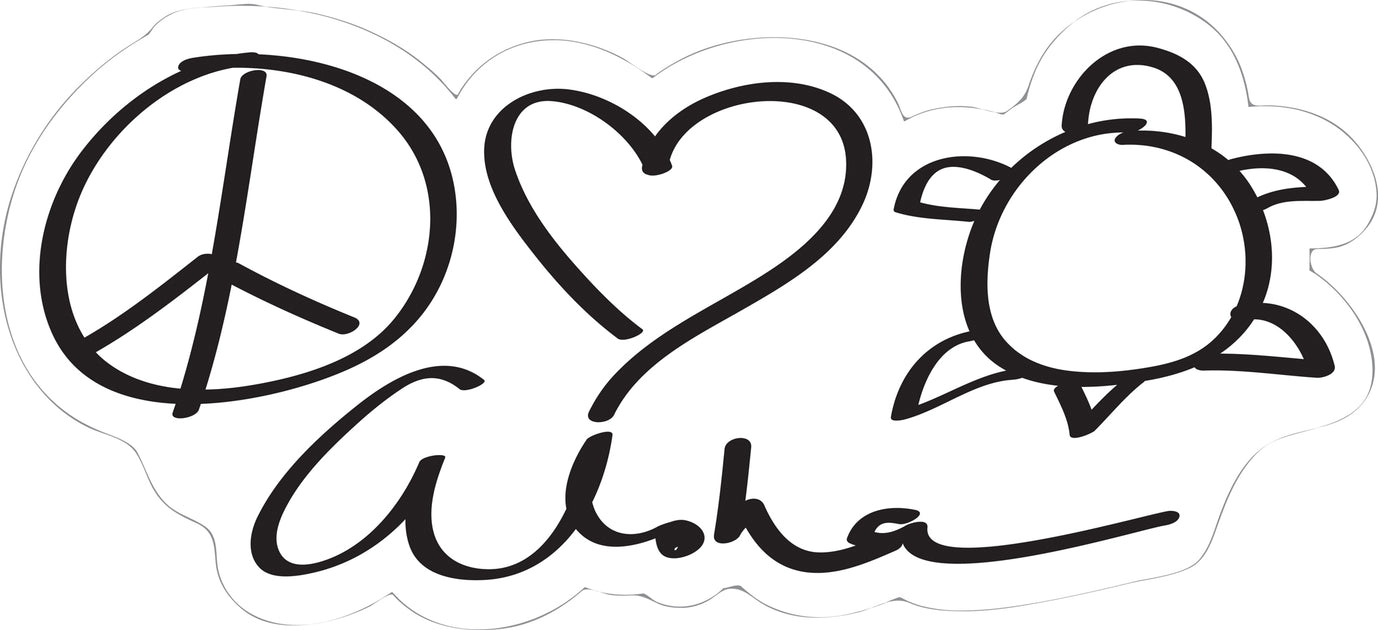Peace Love Honu Decals– Rubber Stamp Plantation