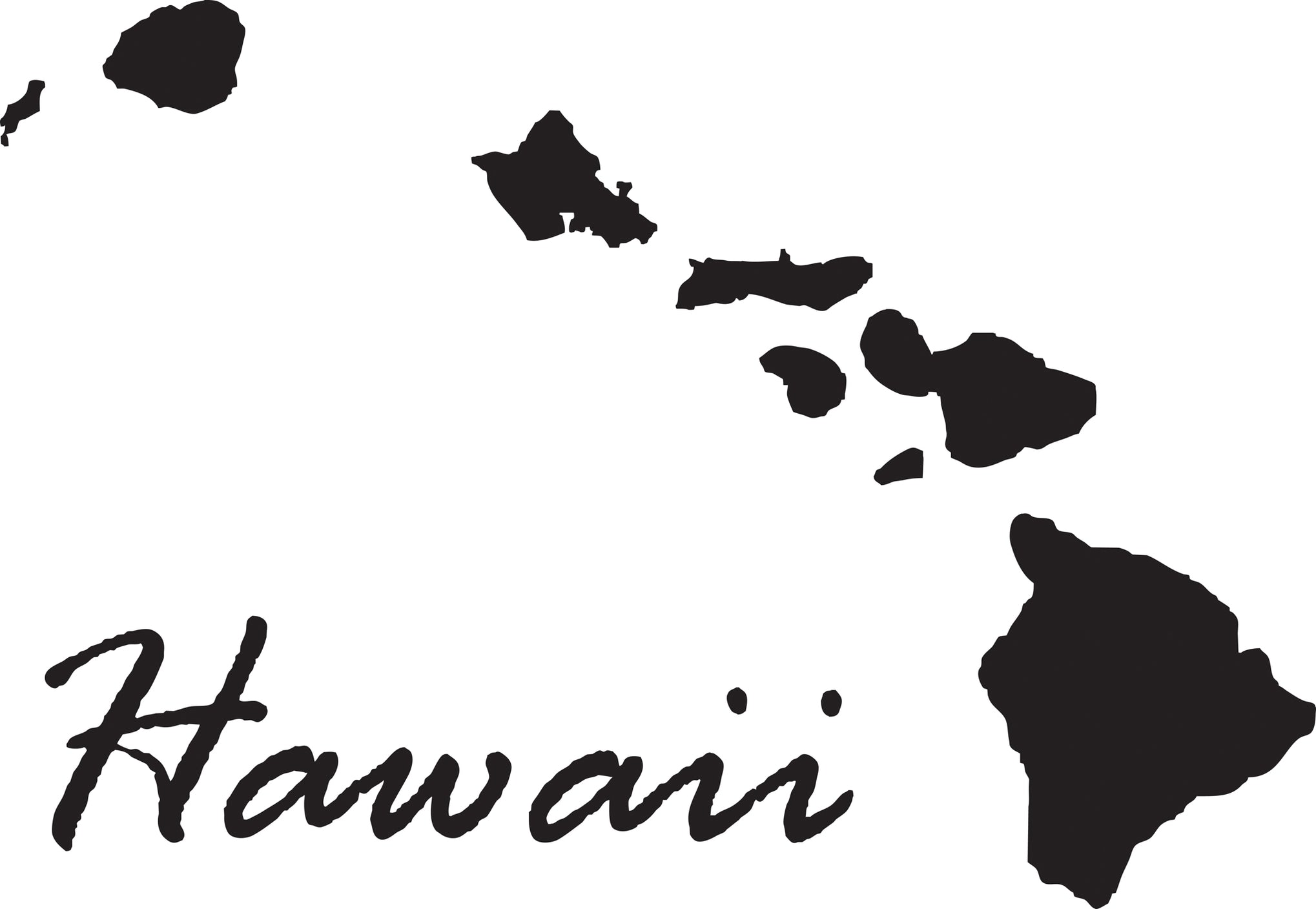 Hawaiian Islands Decals– Rubber Stamp Plantation