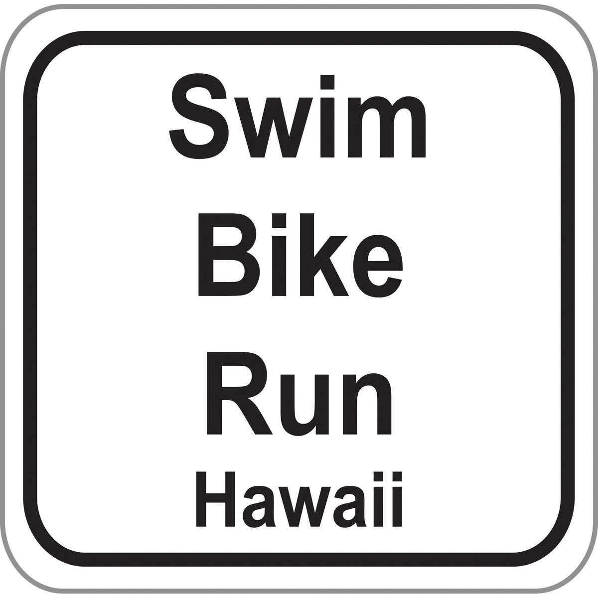 Swim Bike Run Decals– Rubber Stamp Plantation