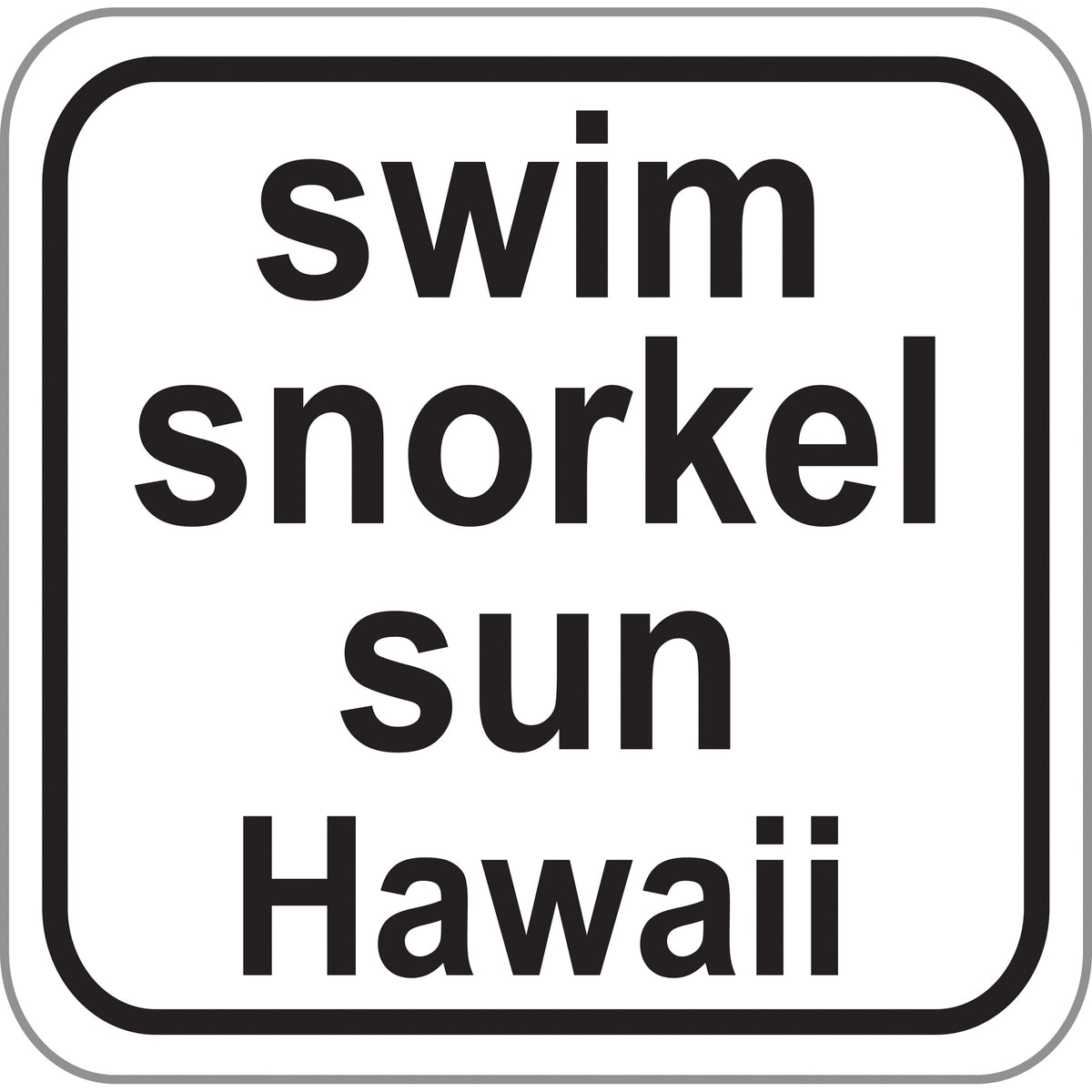 Swim Snorkel Decals– Rubber Stamp Plantation