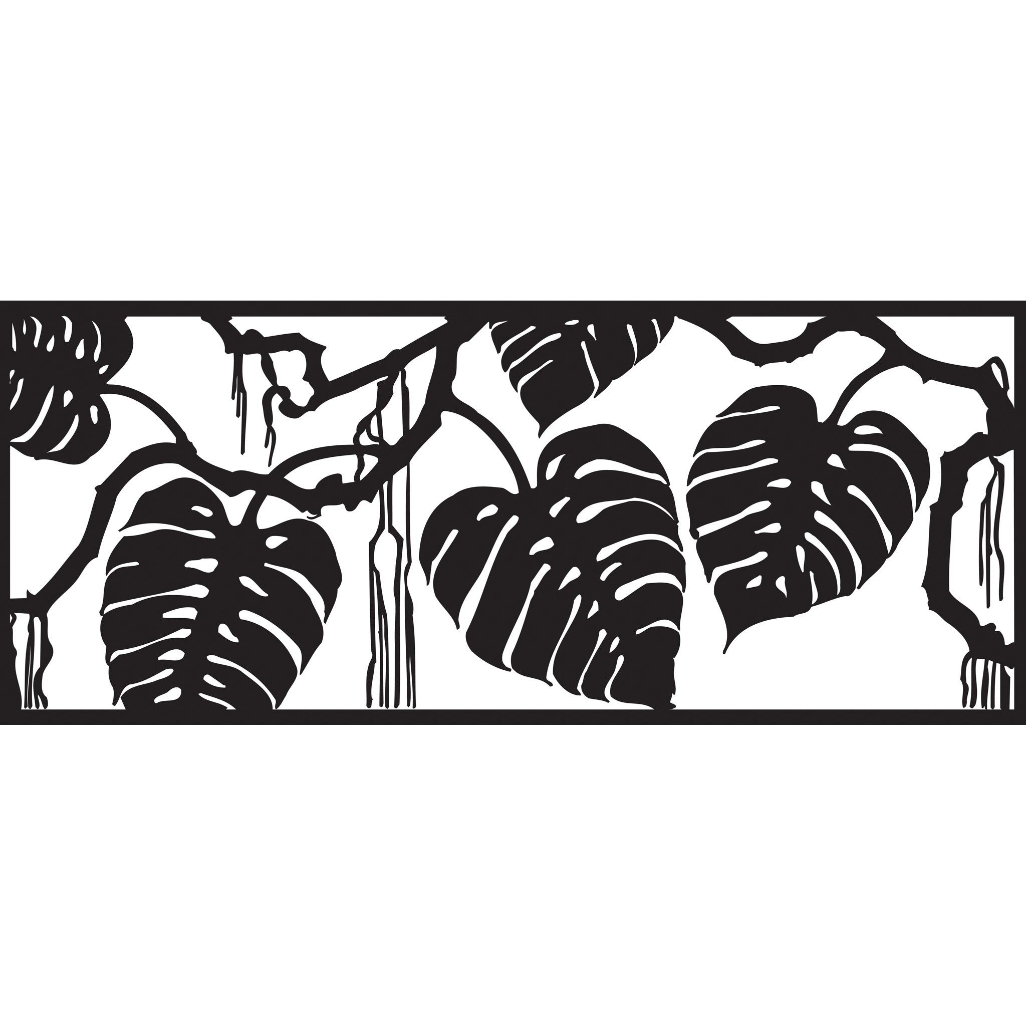 Monstera Border Etch Stencil– Rubber Stamp Plantation