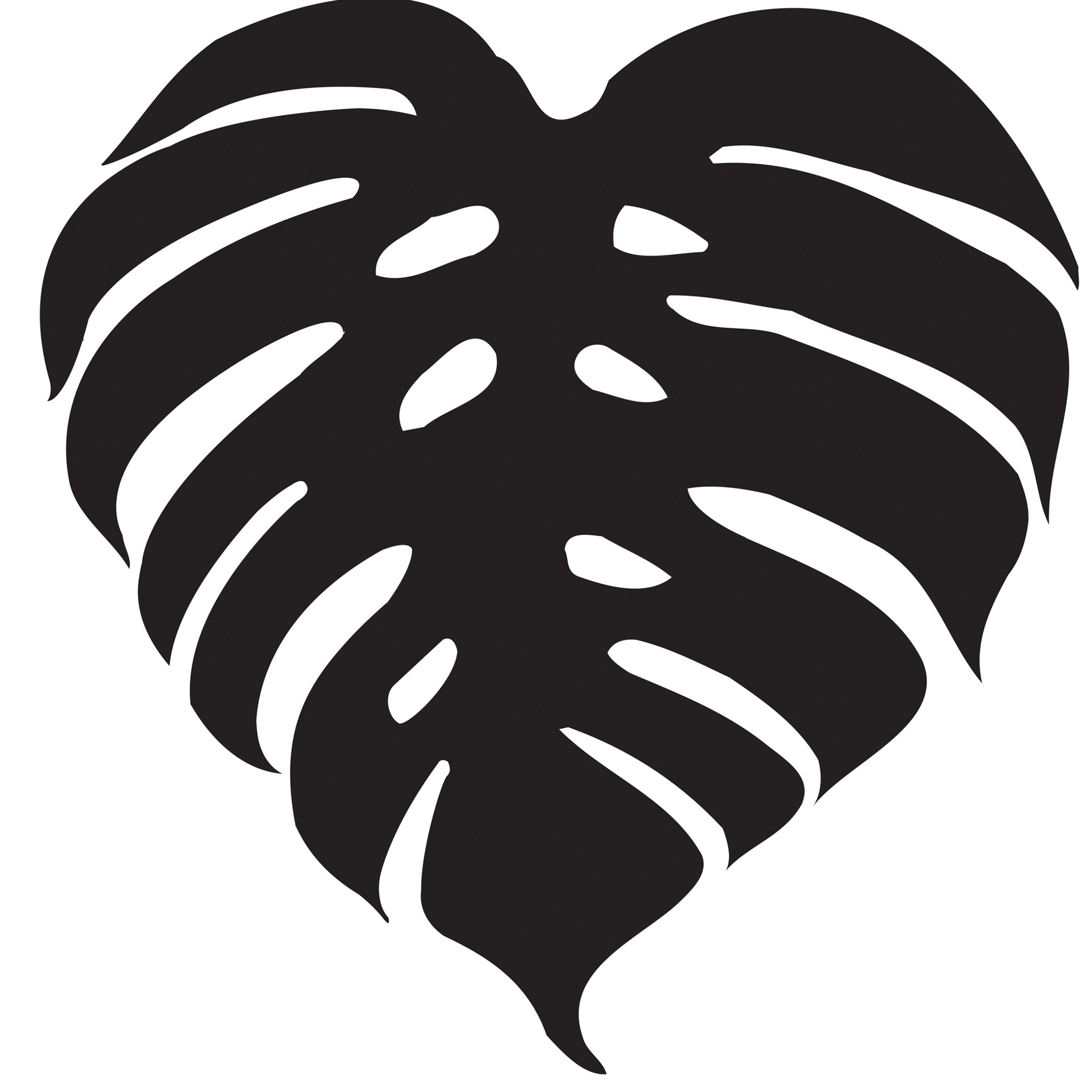 Monstera Leaf Etch Stencil– Rubber Stamp Plantation