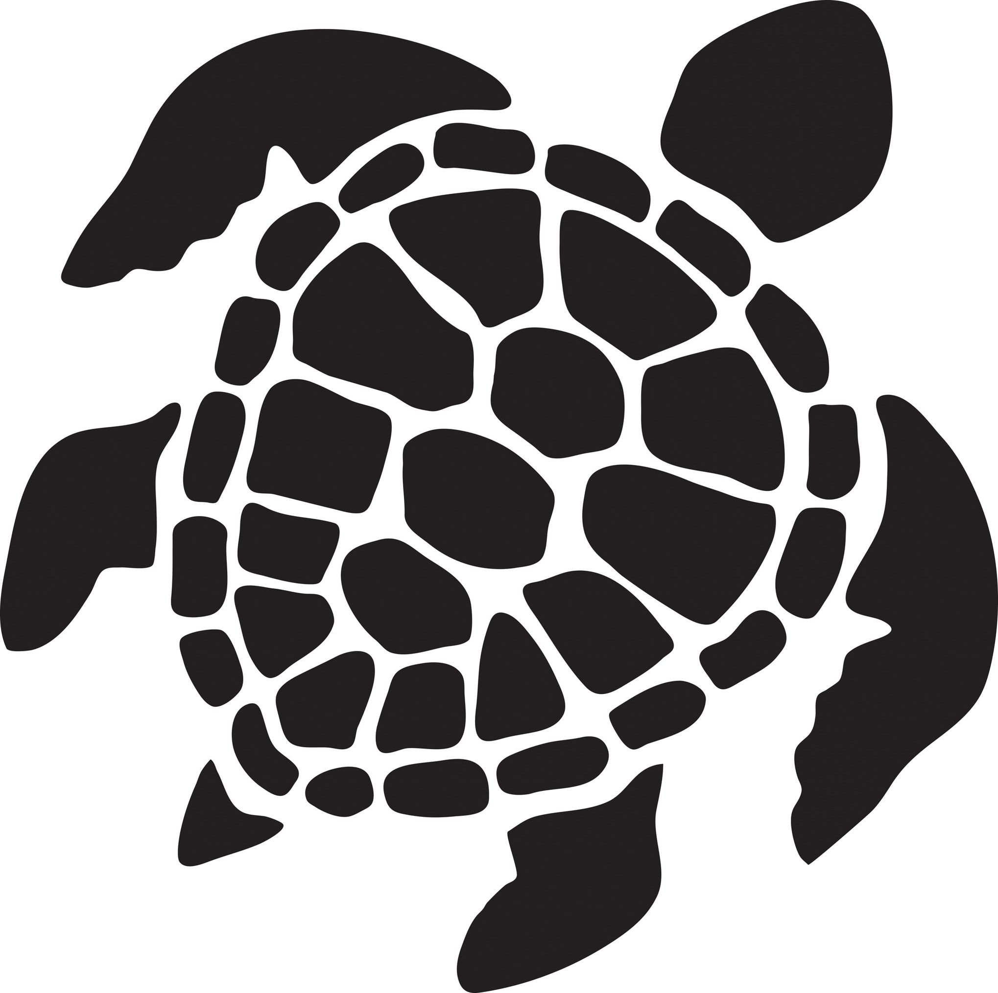 Shell Honu Etch Stencil– Rubber Stamp Plantation