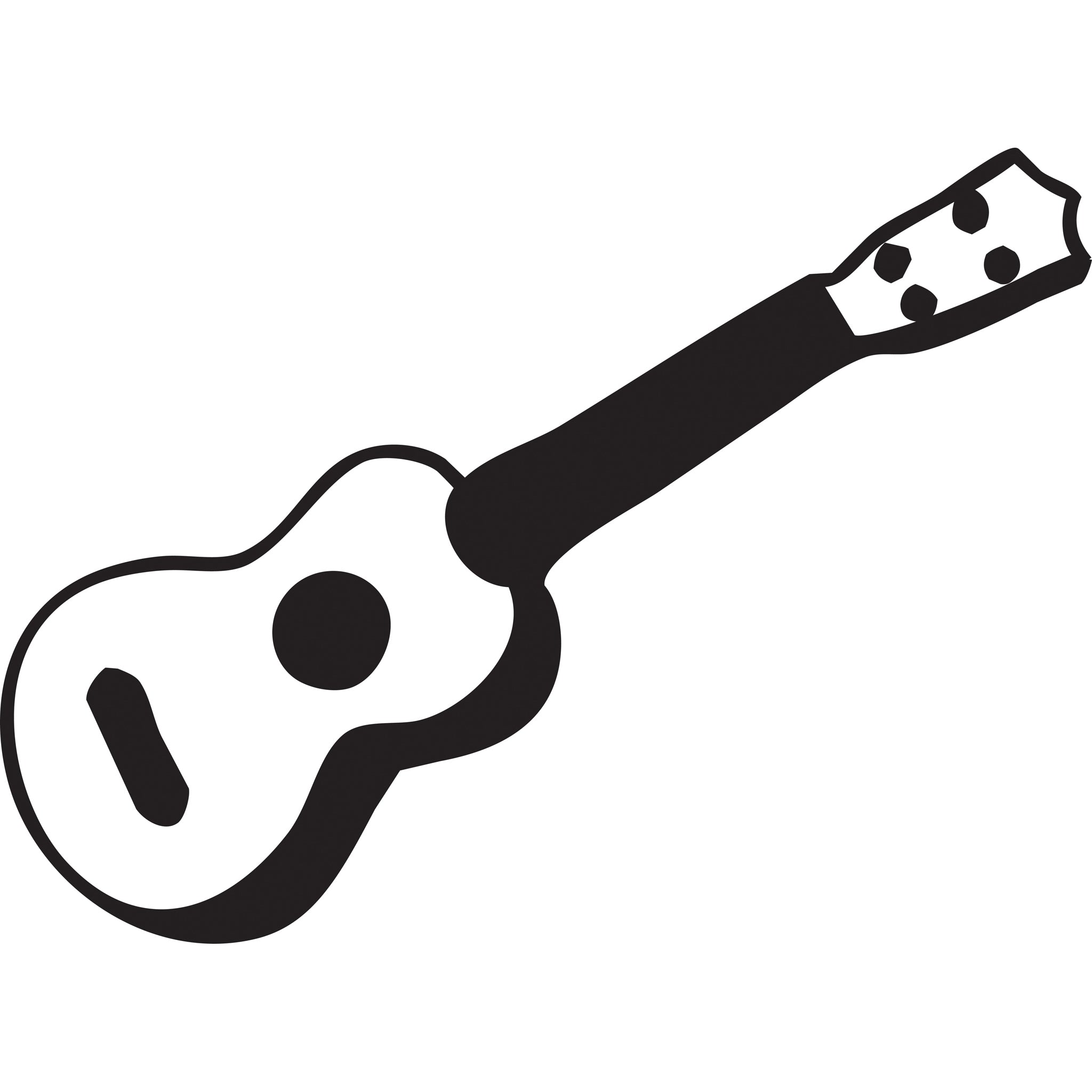 Ukulele Etch Stencil– Rubber Stamp Plantation