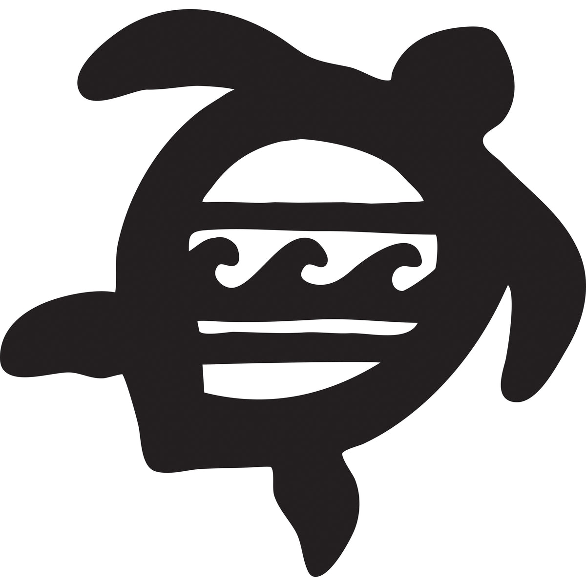 Wave Honu Etch Stencil– Rubber Stamp Plantation