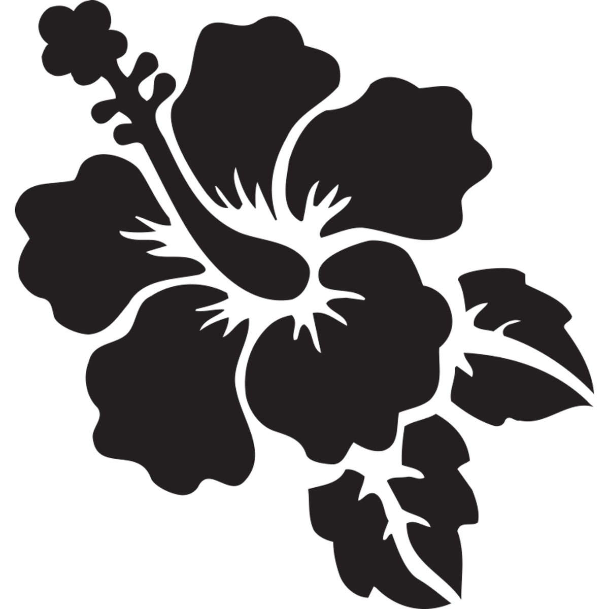 Hibiscus Flower Stencil– Rubber Stamp Plantation