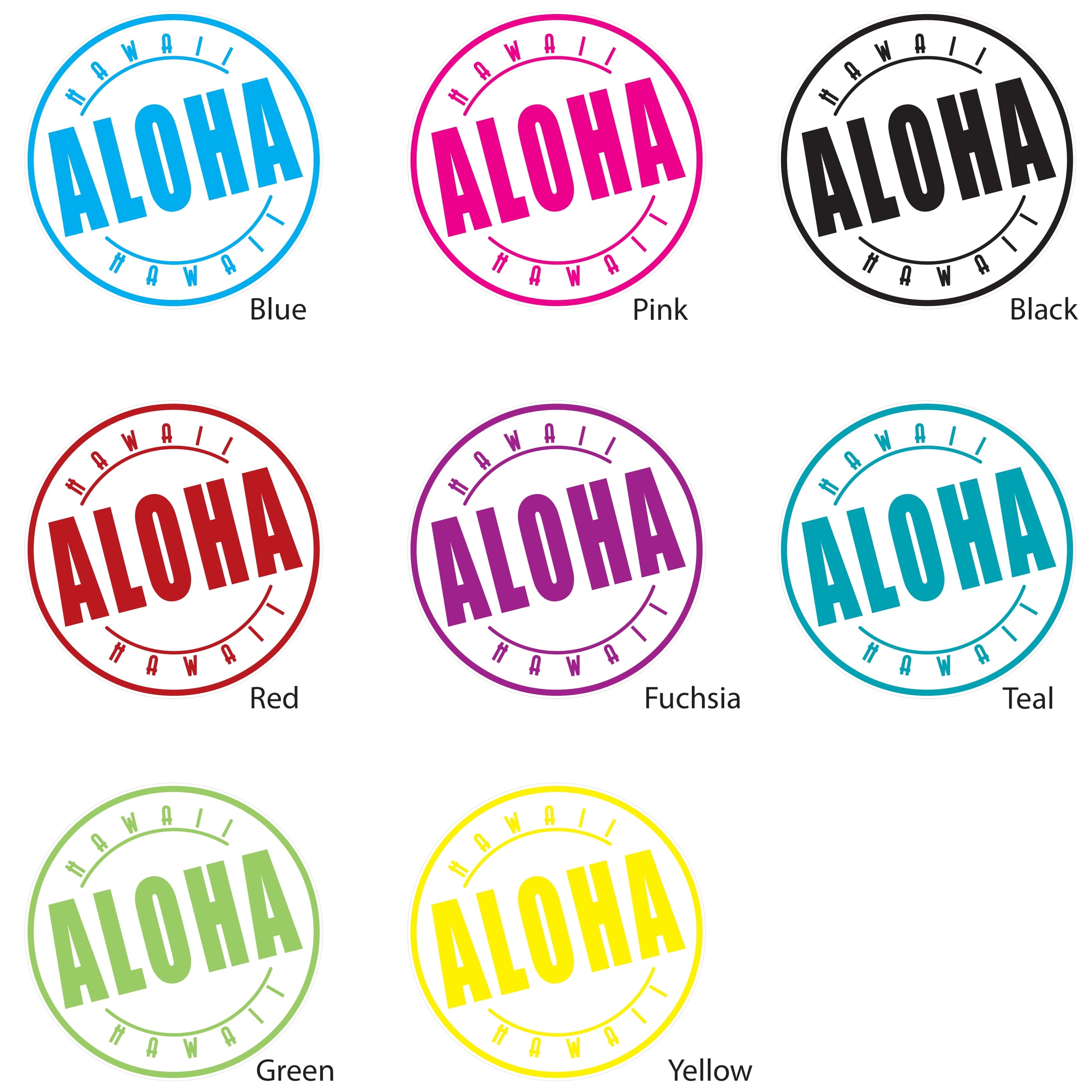 Hawaii Aloha Decals– Rubber Stamp Plantation