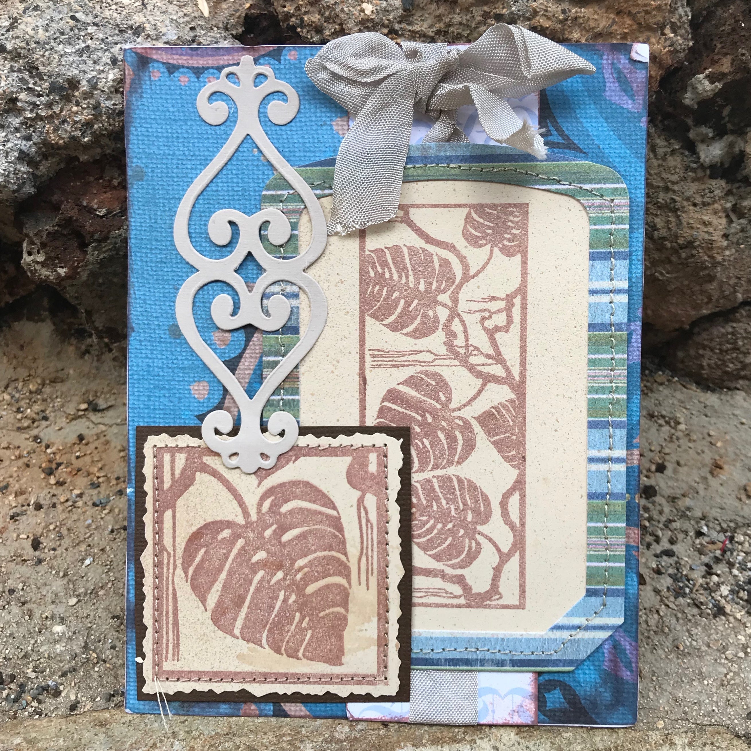 Large Monstera Border Stamp– Rubber Stamp Plantation