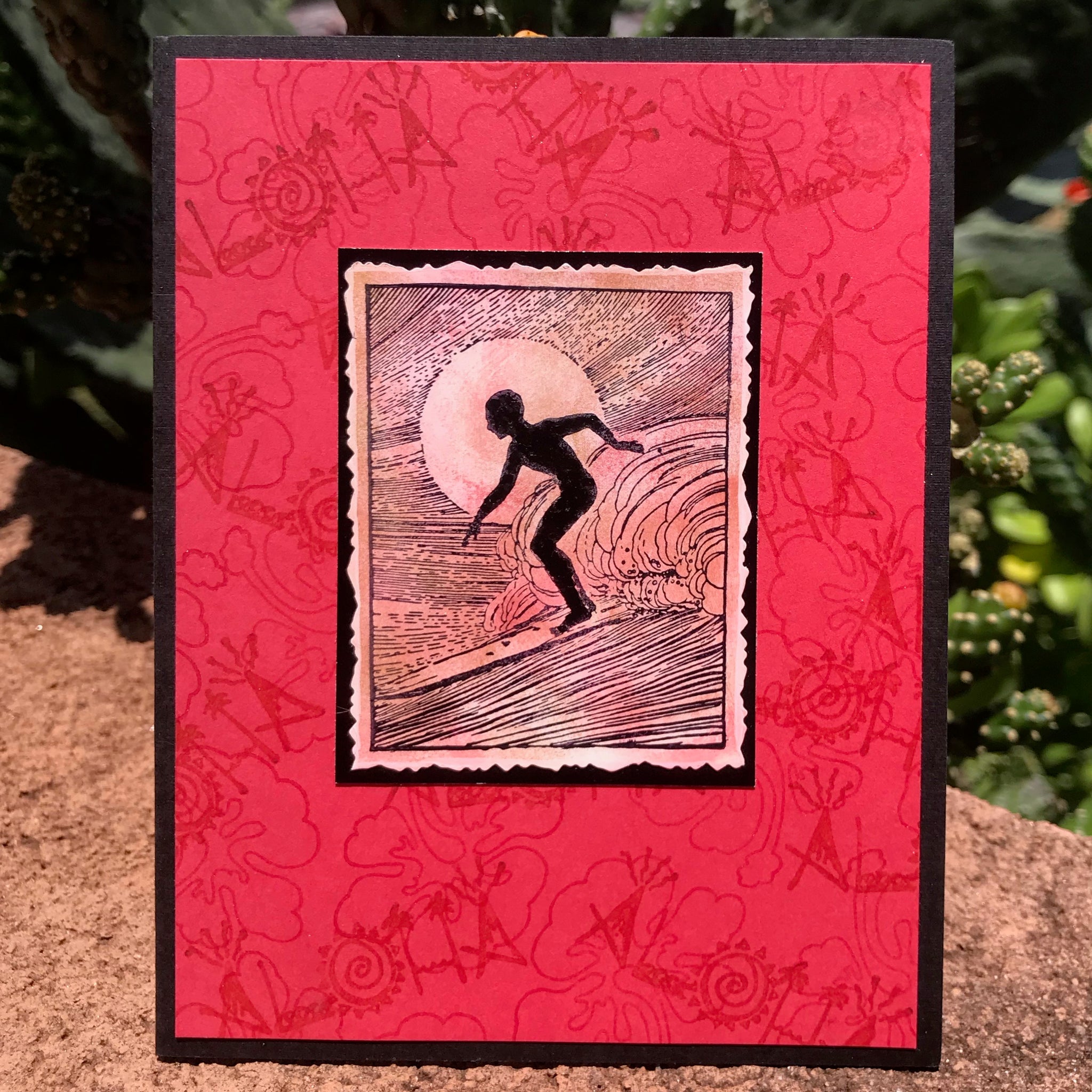 Surfing Stamp– Rubber Stamp Plantation