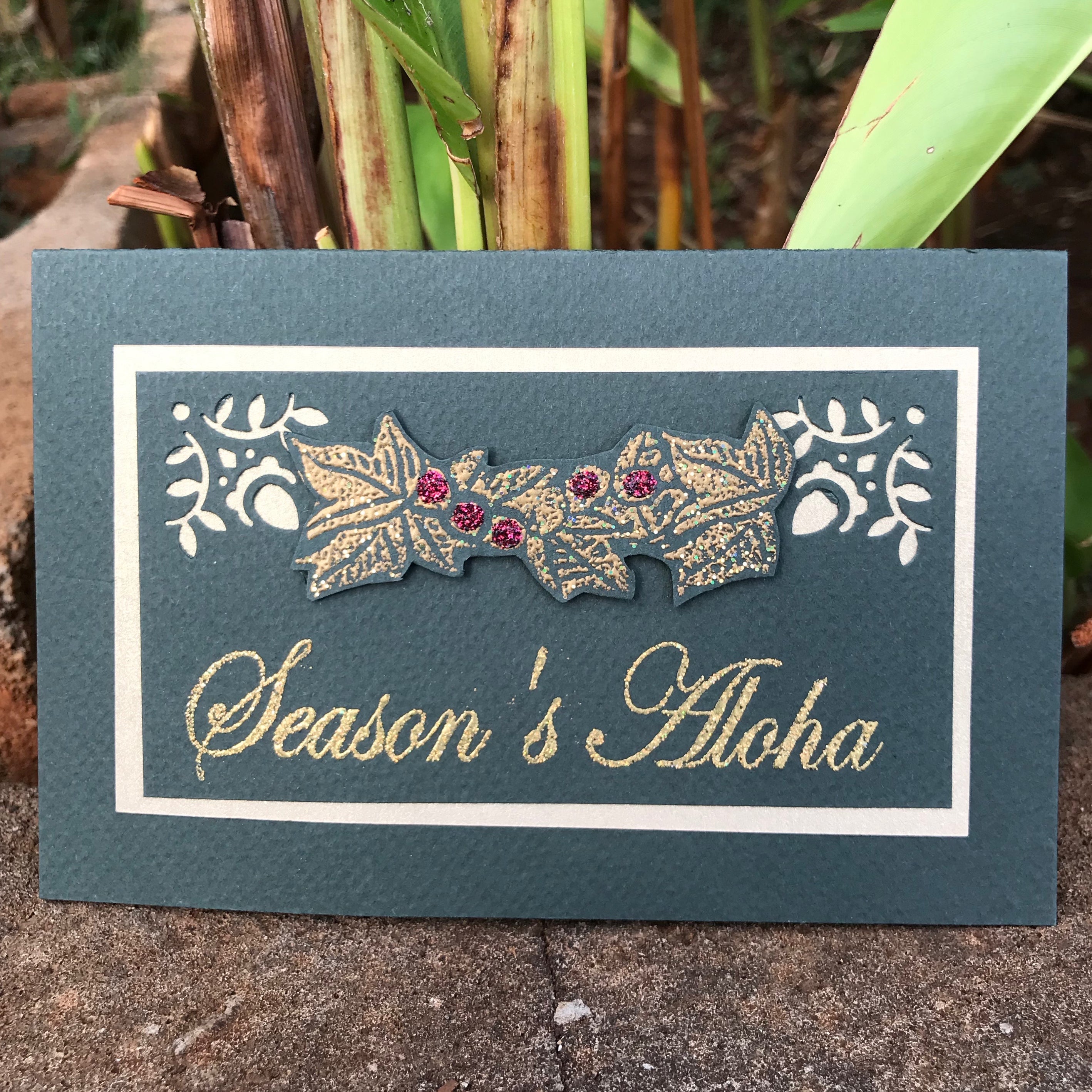 Large Season's Aloha Stamp– Rubber Stamp Plantation