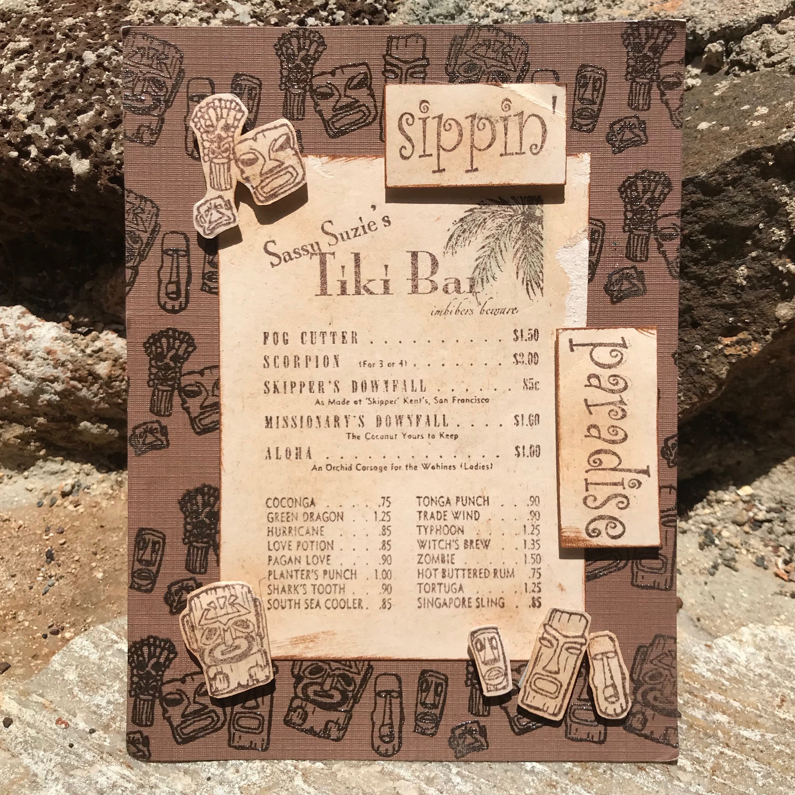 Cocktail Menu Stamp– Rubber Stamp Plantation