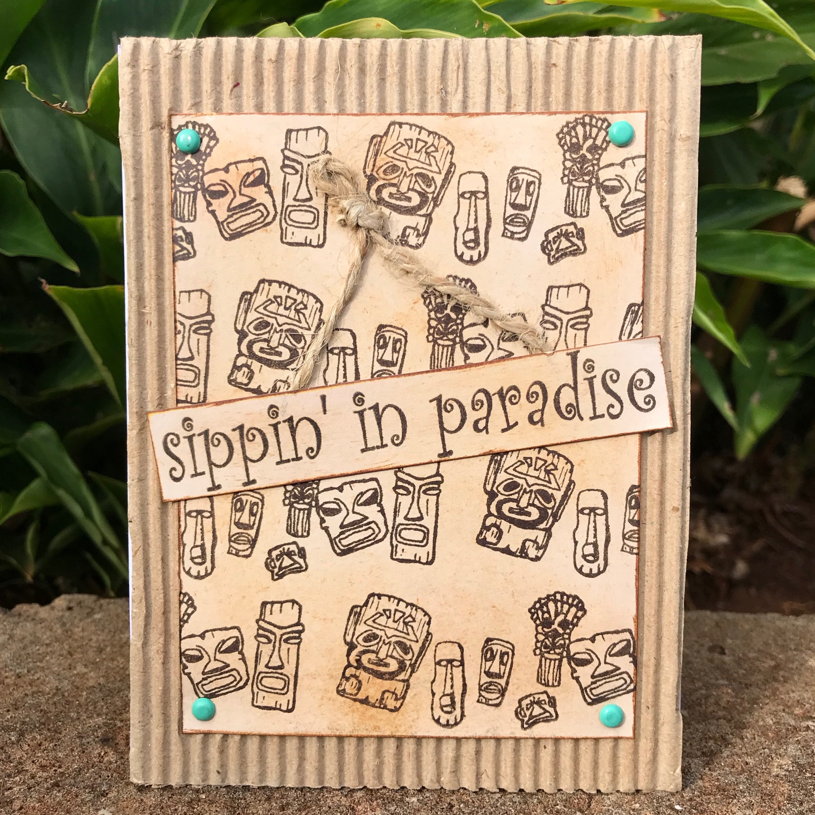 Large Tiki Border Stamp– Rubber Stamp Plantation