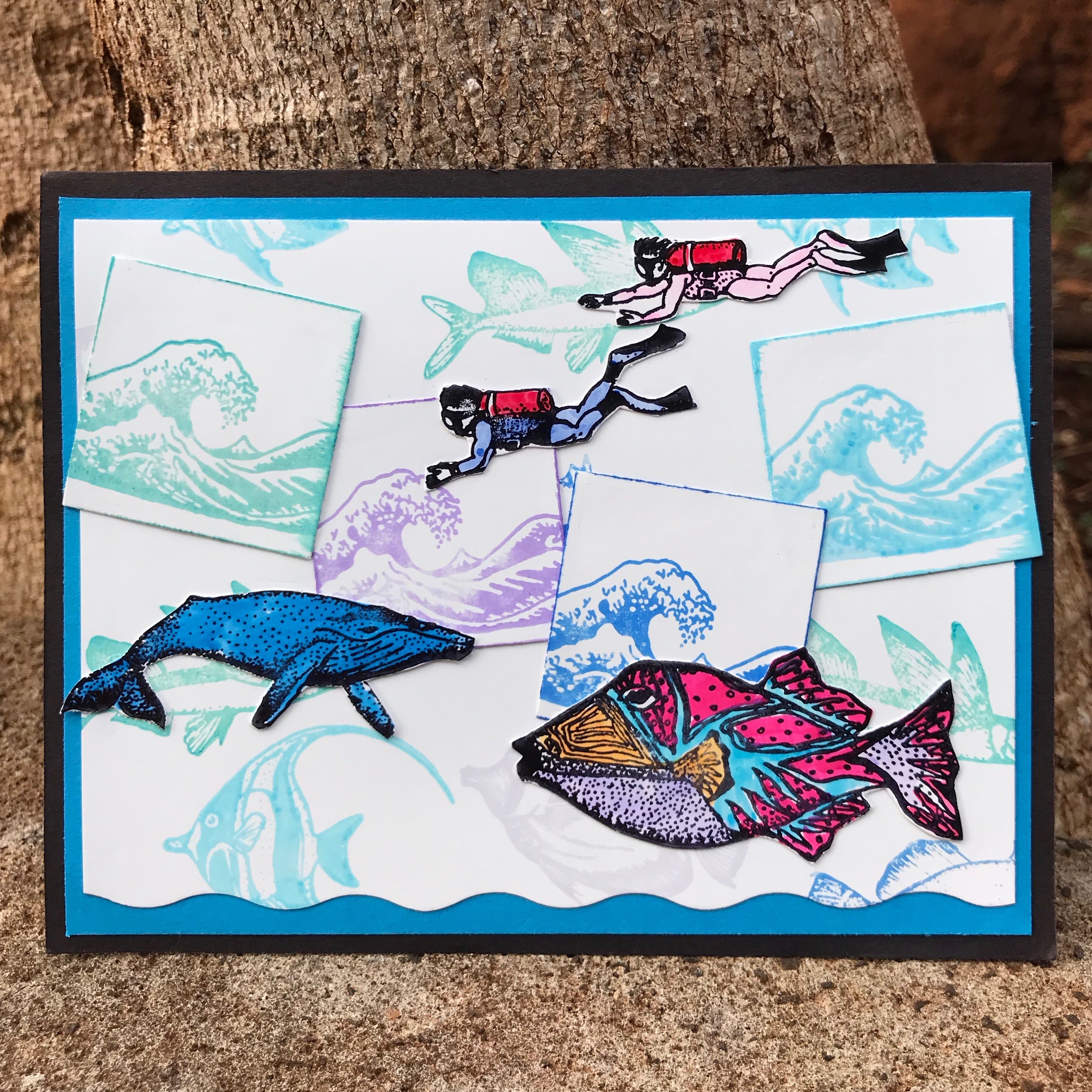 Scuba Woman Stamp– Rubber Stamp Plantation