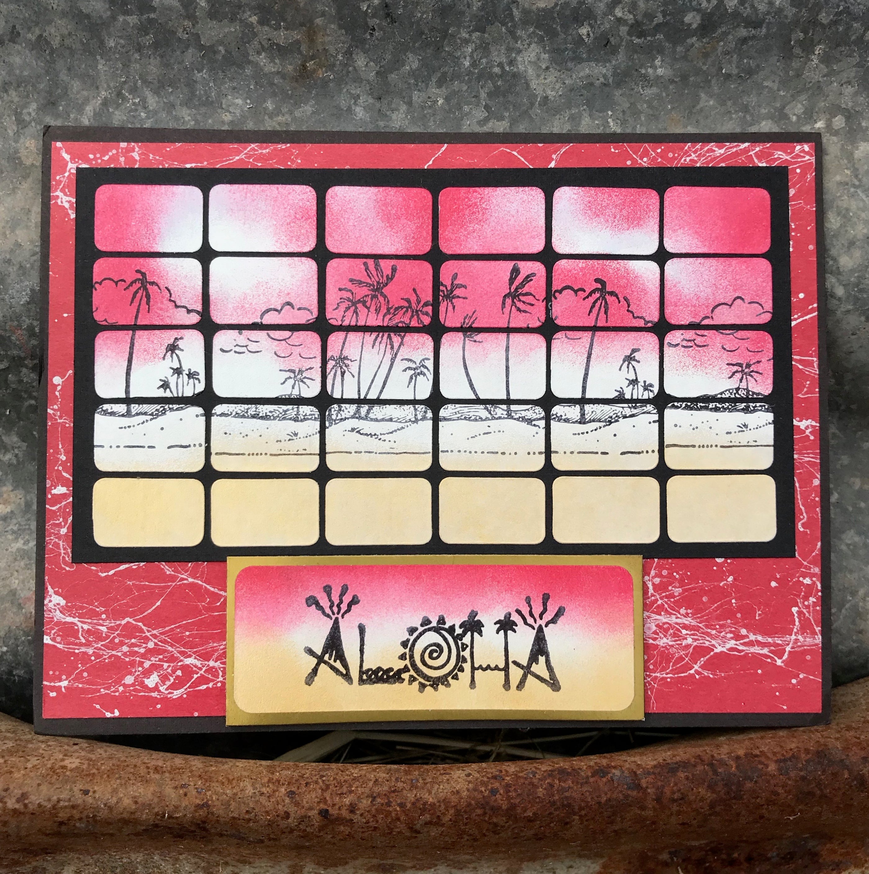 Beach Scene Stamp– Rubber Stamp Plantation