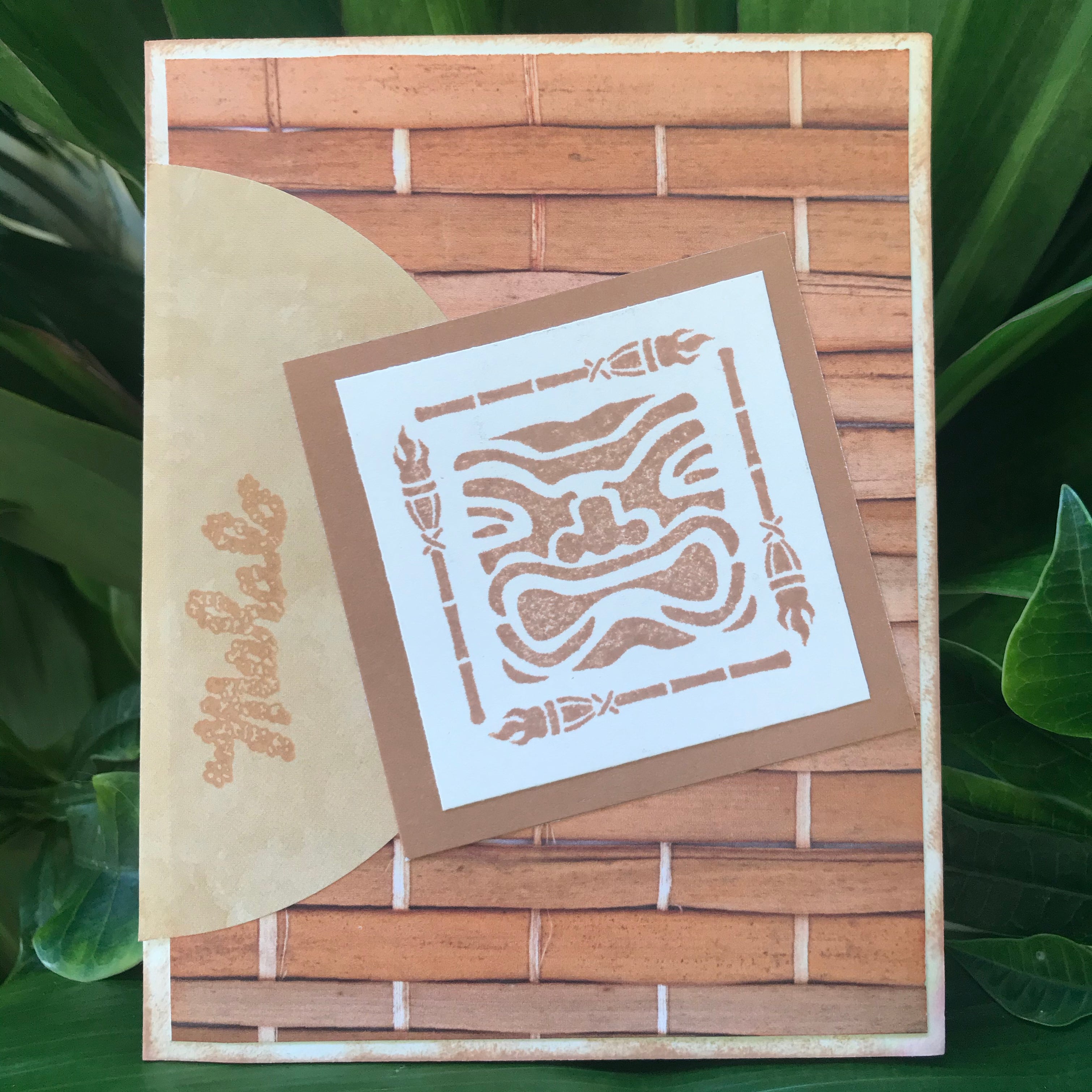 Tiki Tile Stamp– Rubber Stamp Plantation