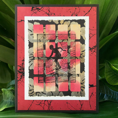 Surfing Stamp– Rubber Stamp Plantation