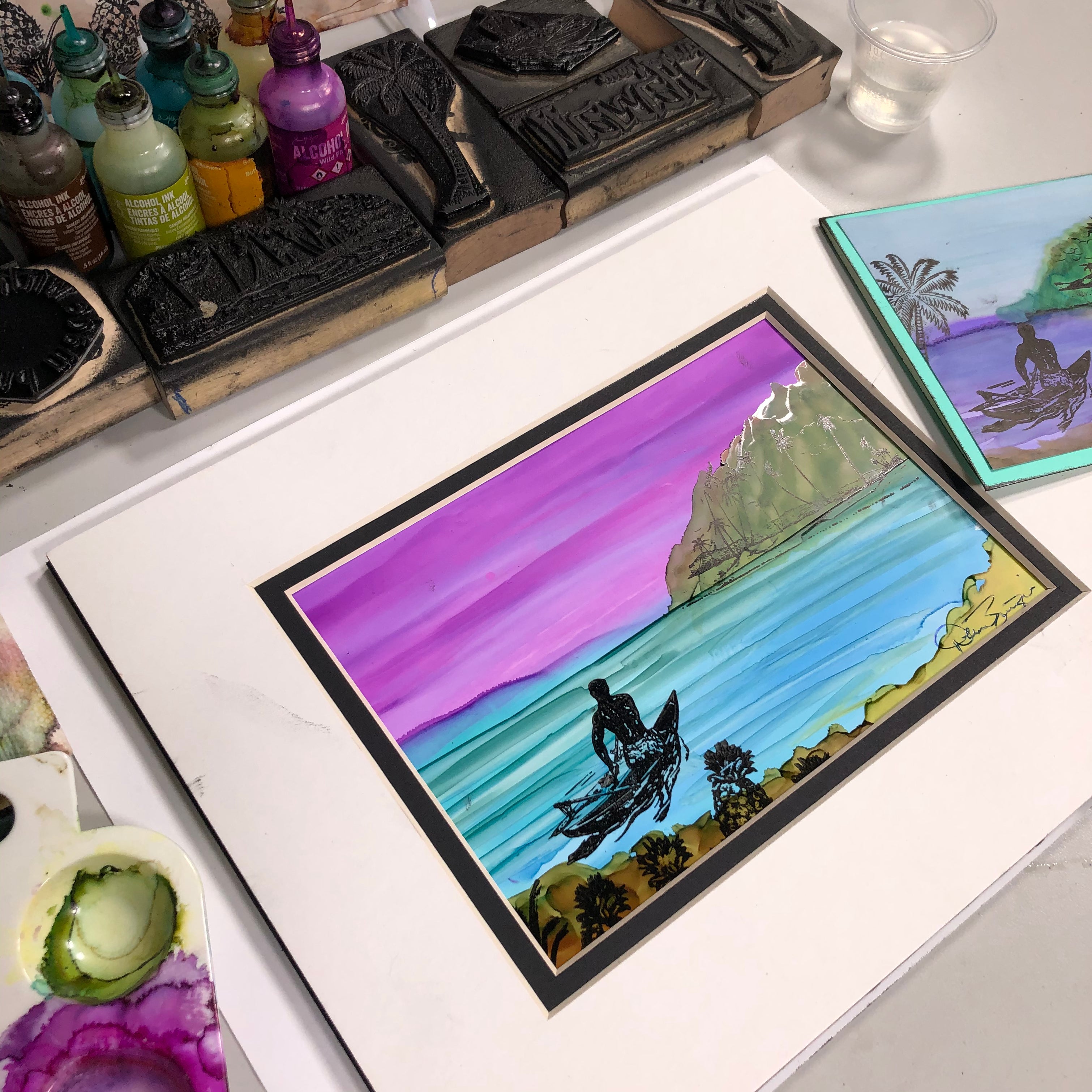 Beach Scene Stamp– Rubber Stamp Plantation