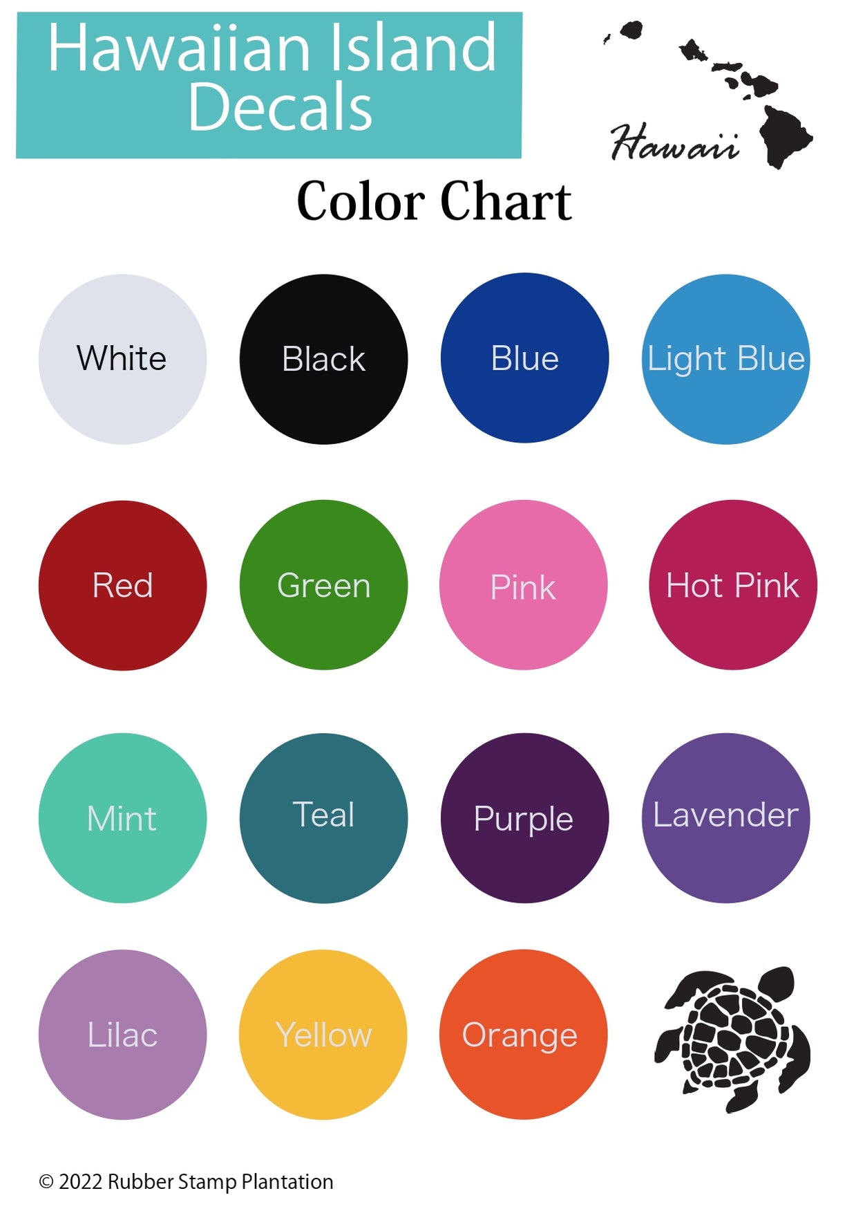 Hawaiian Islands Decals– Rubber Stamp Plantation