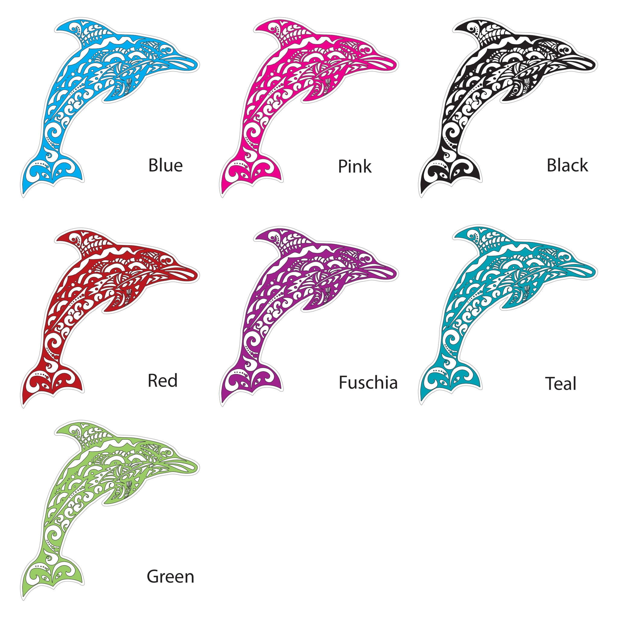 Tribal Dolphin Decals– Rubber Stamp Plantation