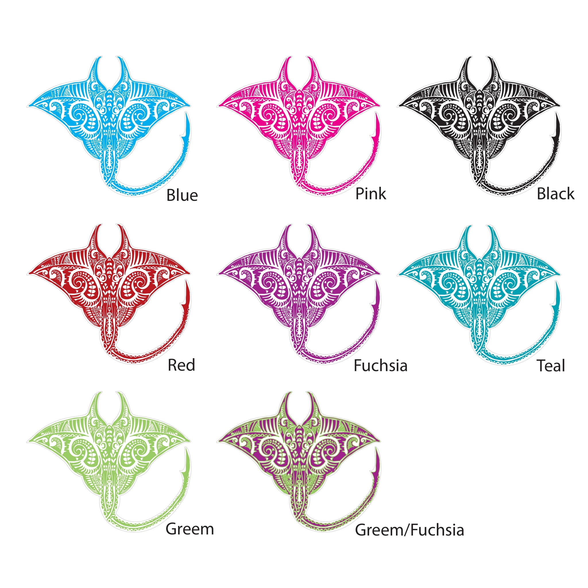 Tribal Manta Decals– Rubber Stamp Plantation
